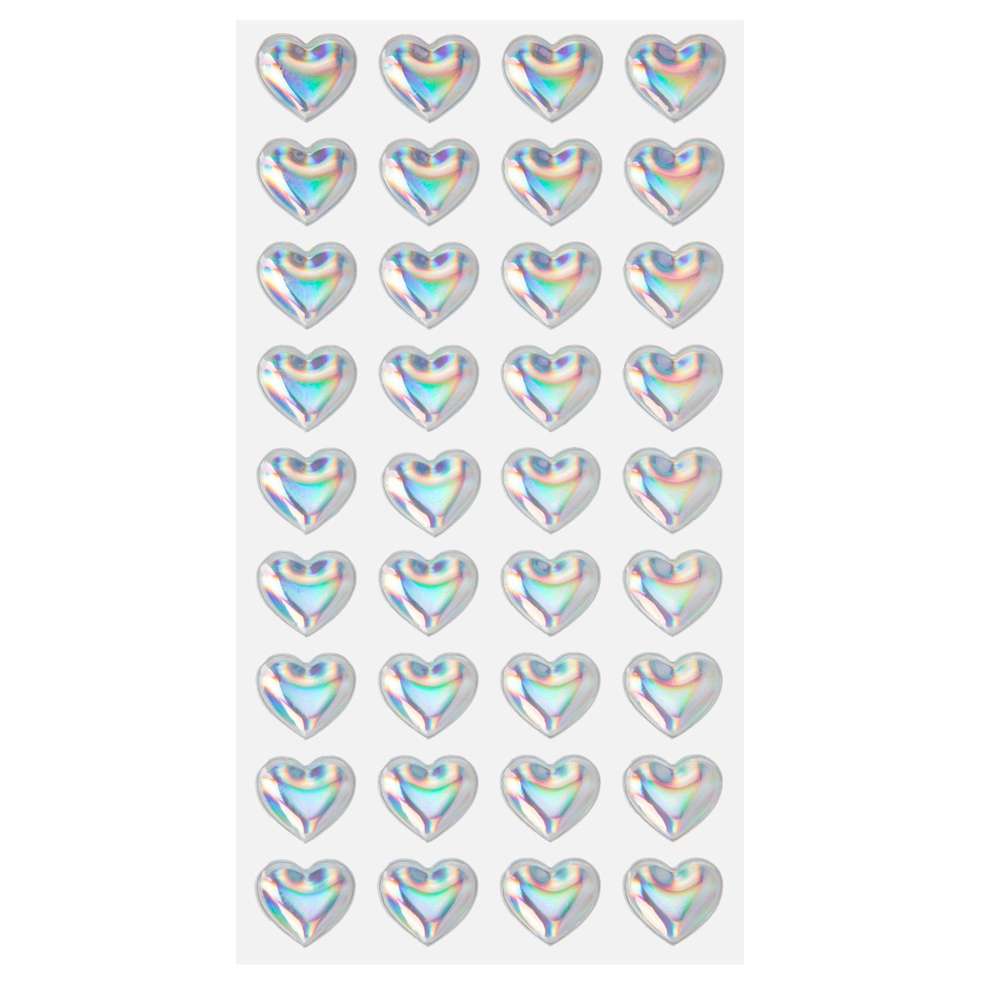 Silver Heart Puffy Stickers | Hobby Lobby | 2572568
