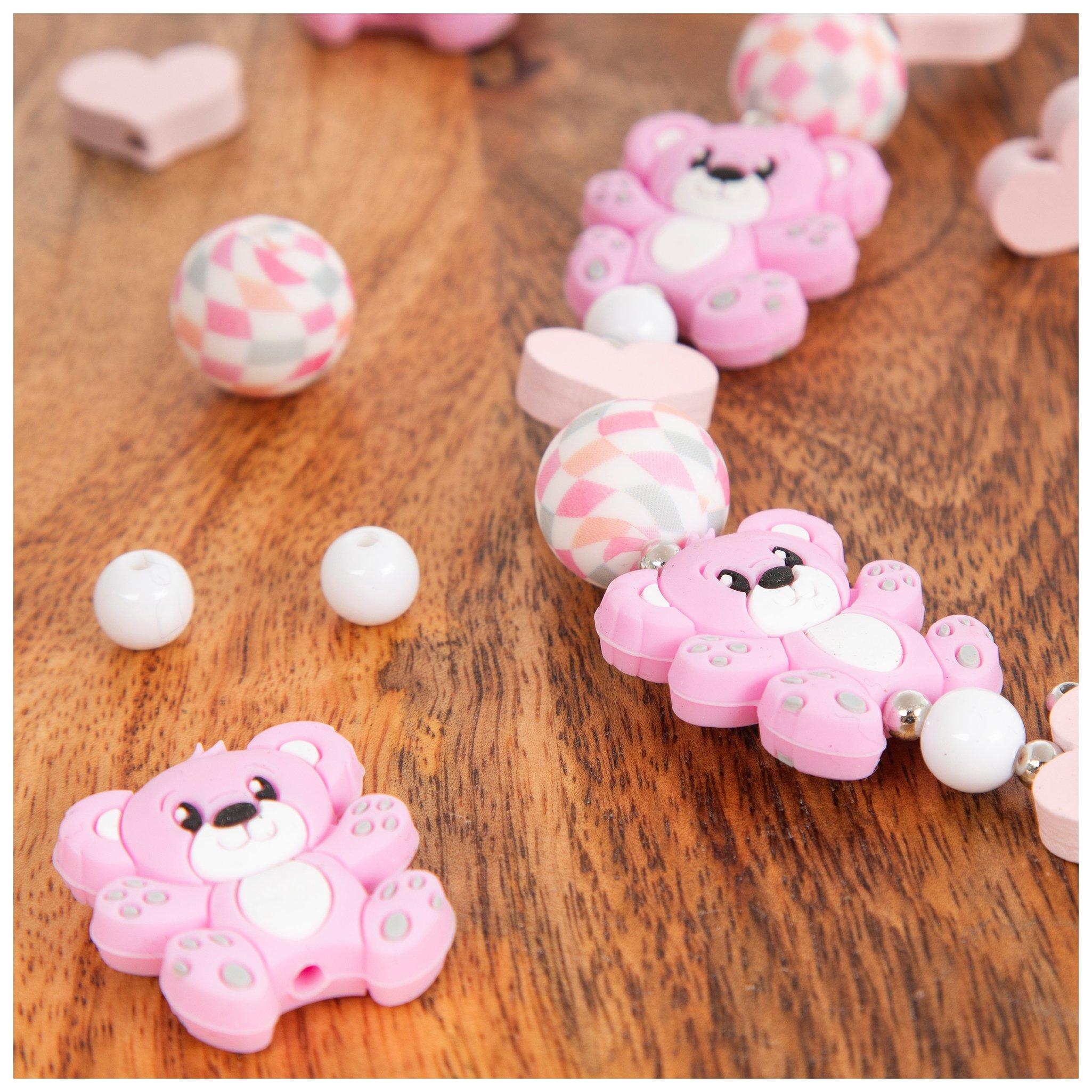Pink Bears Silicone Bead Strand | Hobby Lobby | 2578094