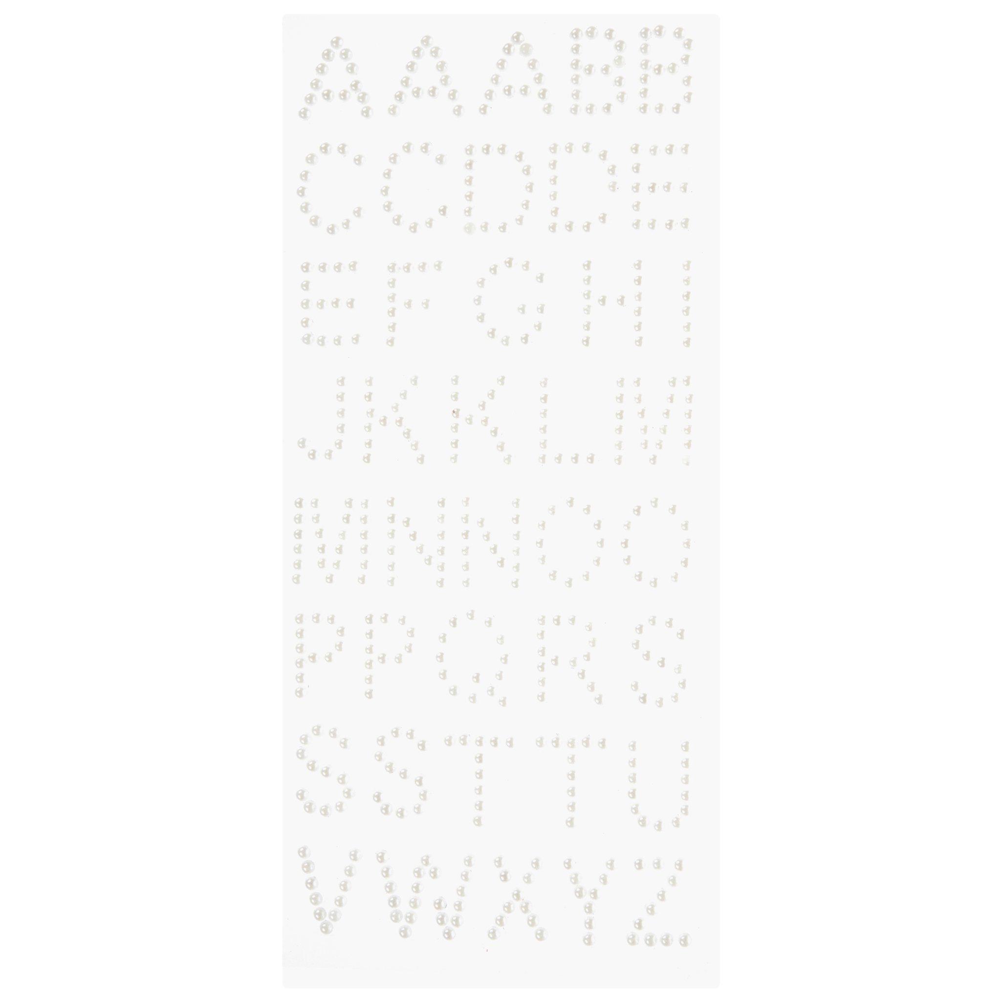 Alphabet Pearl Stickers | Hobby Lobby | 2578920