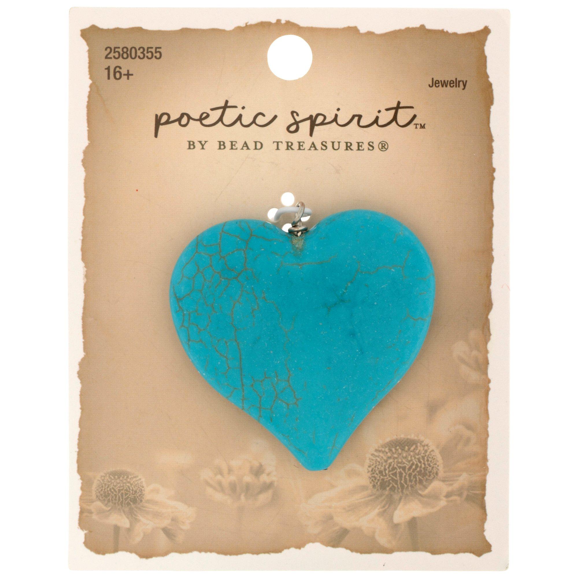 Dyed Imitation Howlite Heart Pendant | Hobby Lobby | 2580355