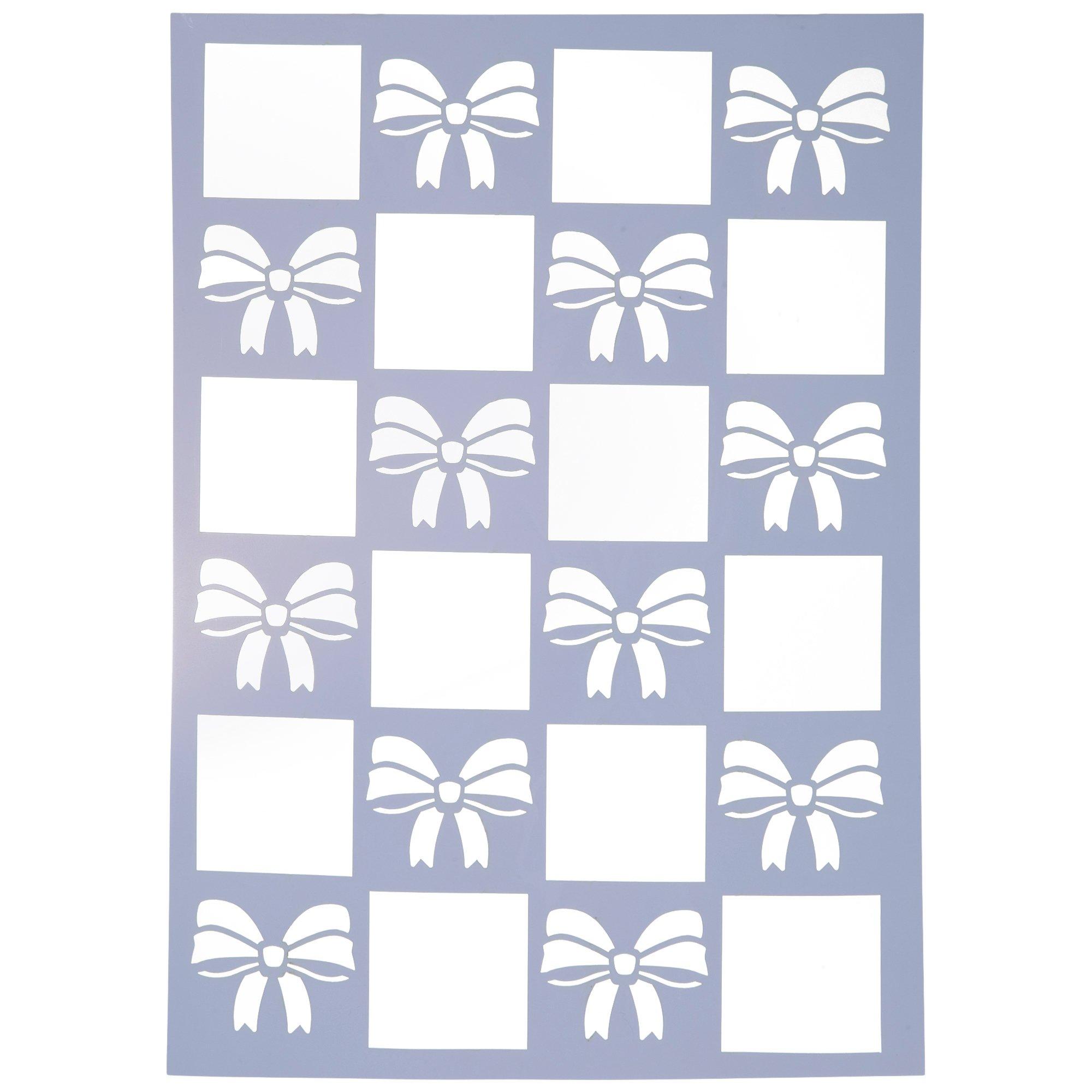 Checkers & Bows Stencil | Hobby Lobby | 2583433