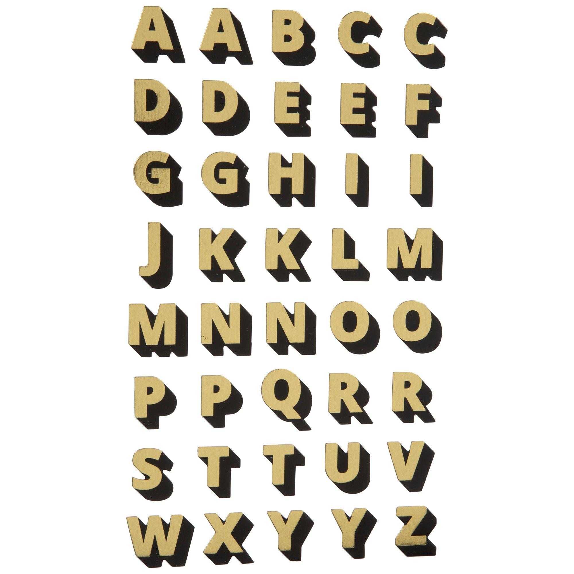 Gold Foil Alphabet Stickers | Hobby Lobby | 2586220