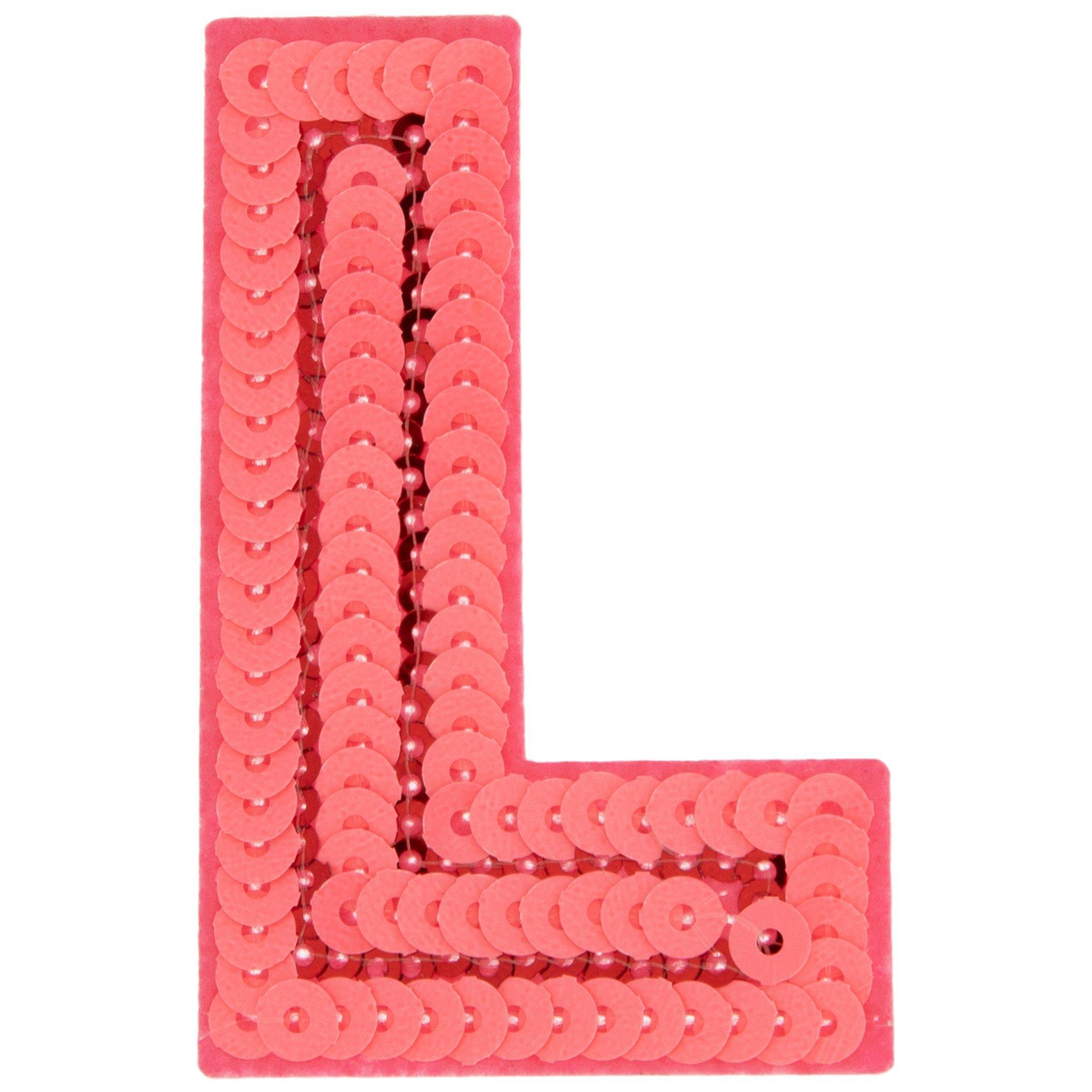Pink Sequin Letter Patch Sticker | Hobby Lobby | 2587814