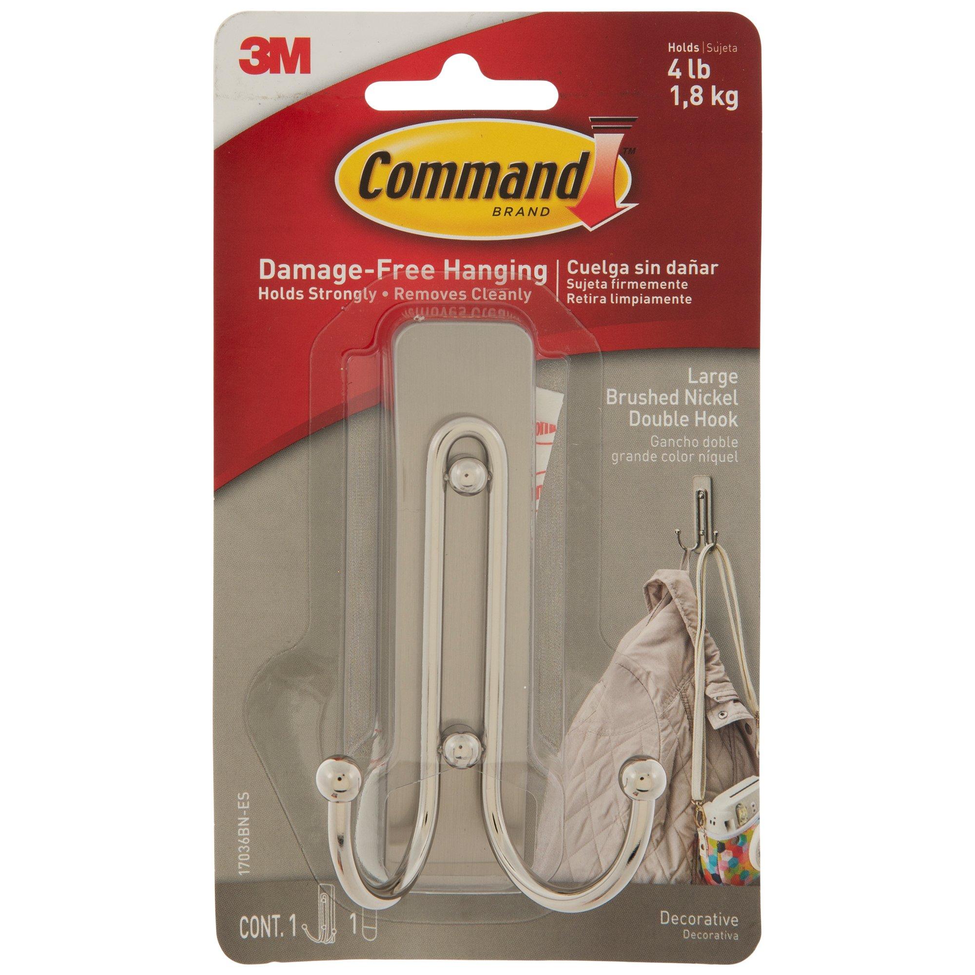 Brushed Nickel Double Wall Hook | Hobby Lobby | 2588267