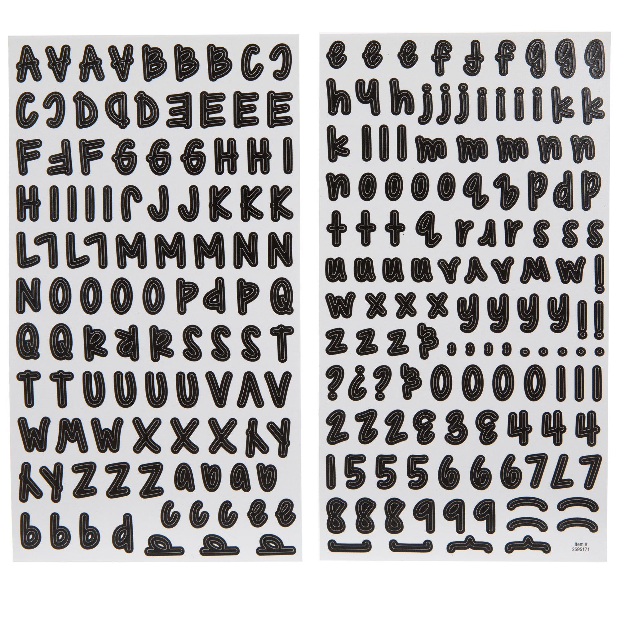 Black Alphabet Stickers | Hobby Lobby | 2595171