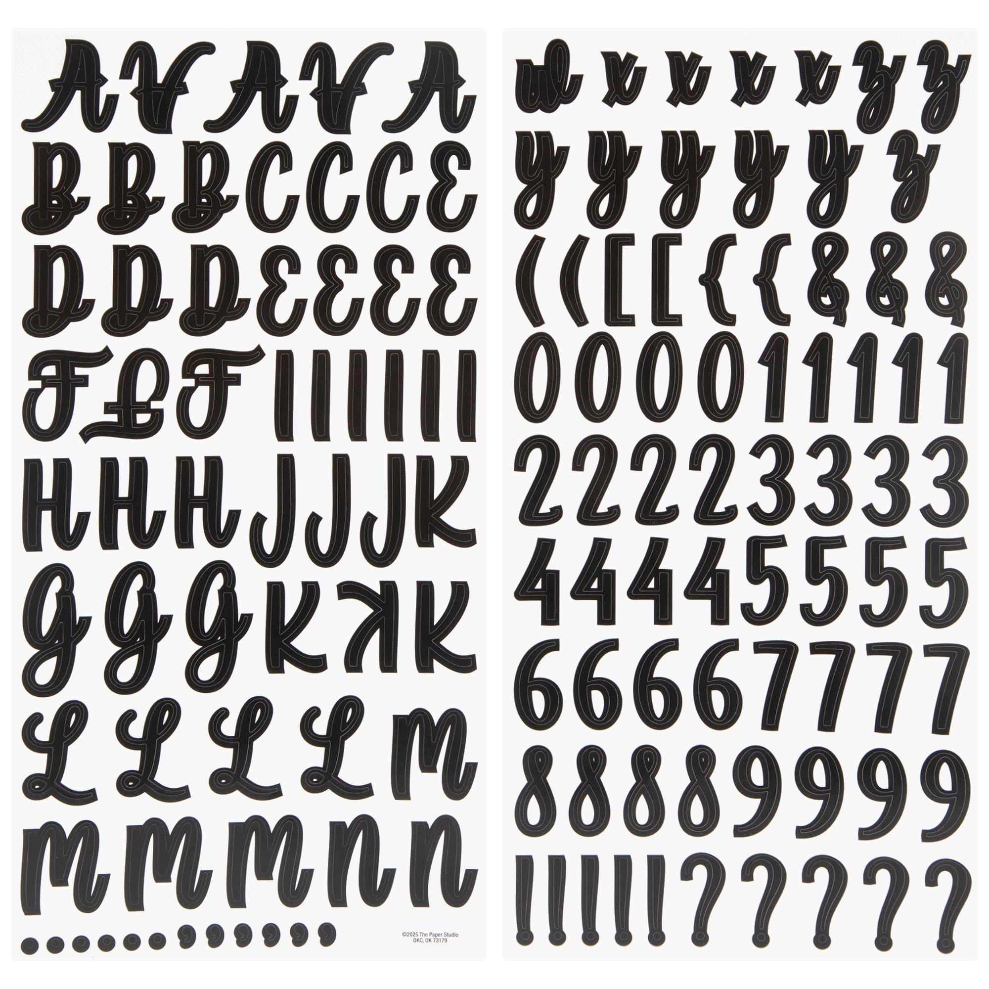 Black Script Alphabet Stickers | Hobby Lobby | 2595262