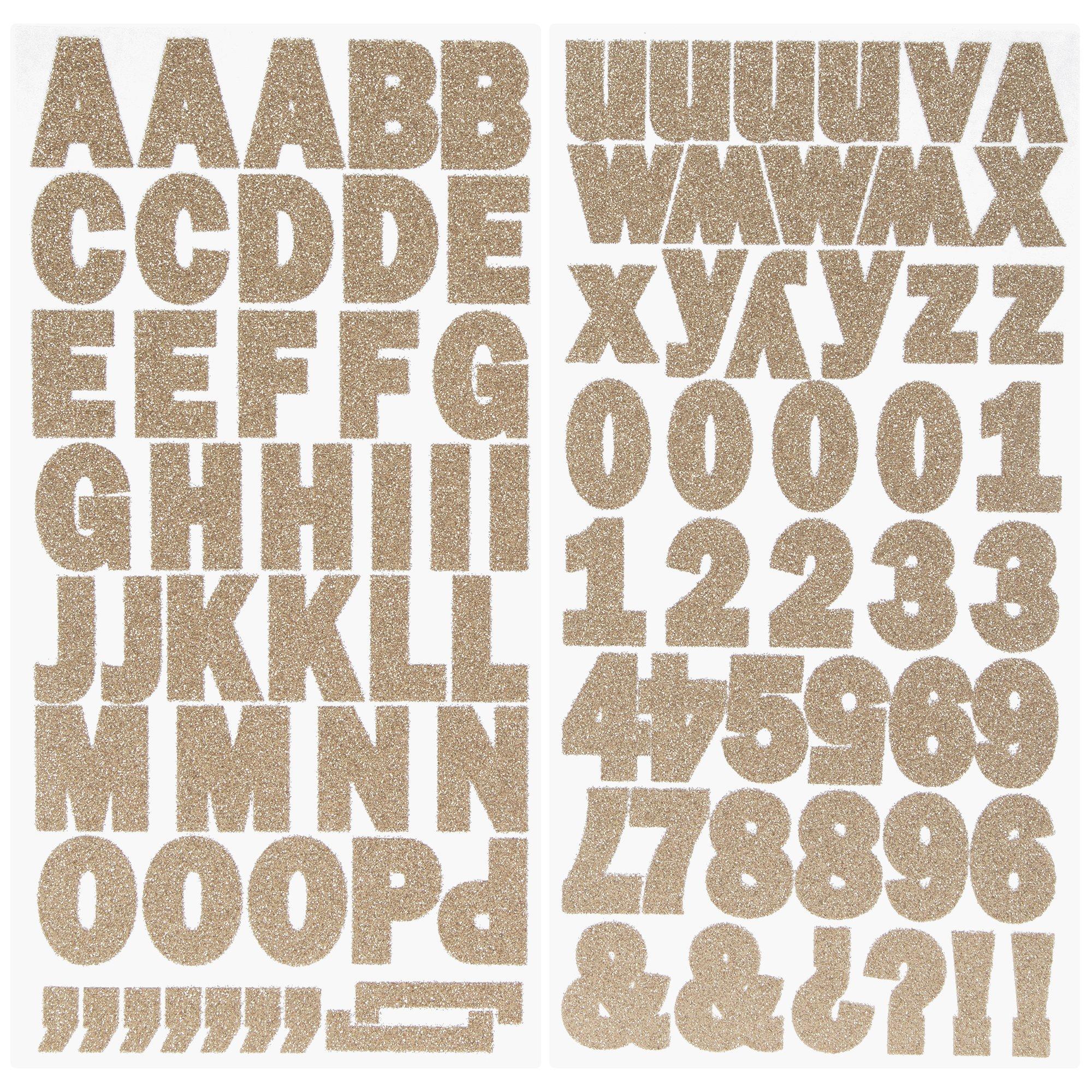 Glitter Franklin Alphabet Stickers - 1 1/4" | Hobby Lobby | 2595296