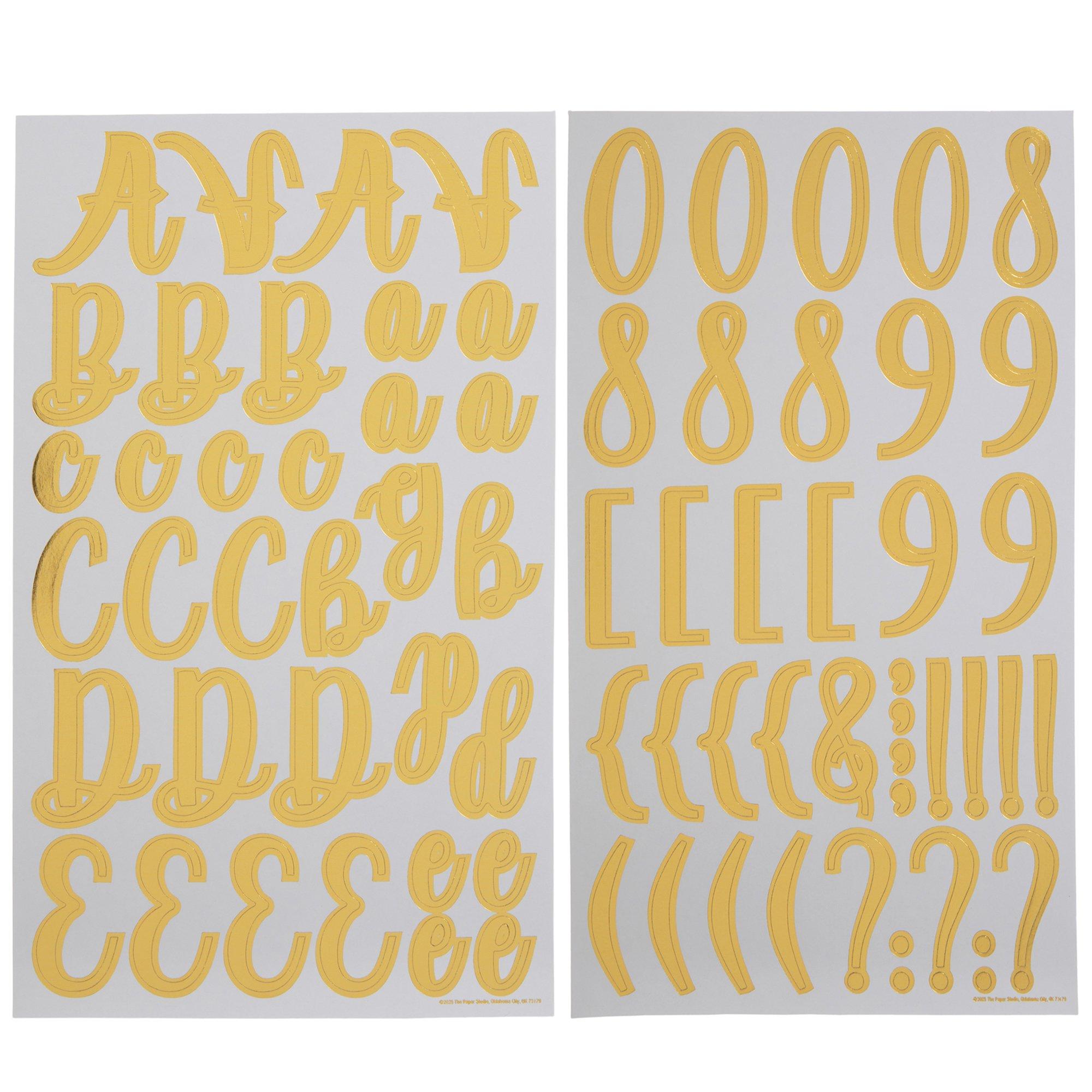 Gold Foil Script Alphabet Stickers | Hobby Lobby | 2595361