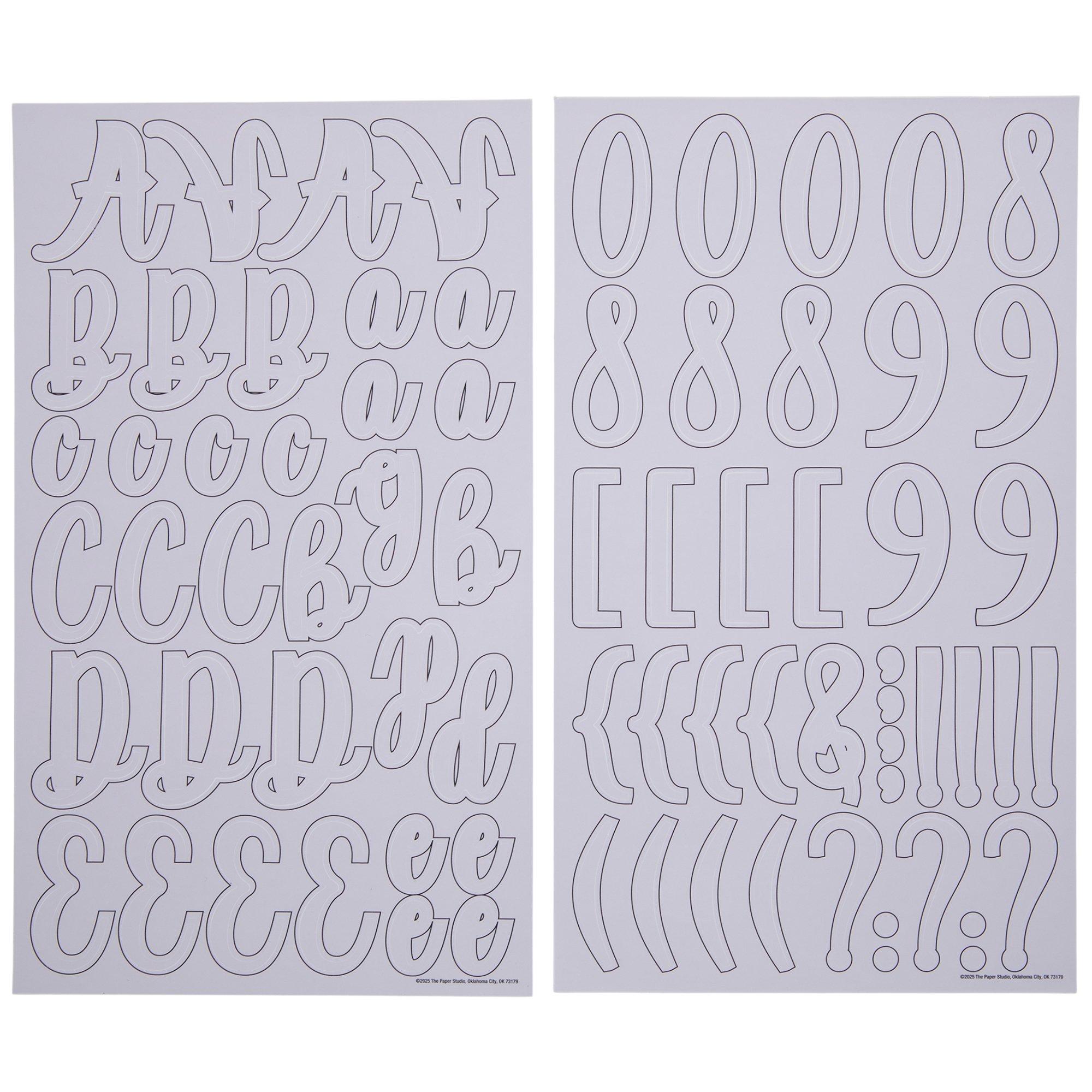 White Script Alphabet Vinyl Stickers | Hobby Lobby | 2595528