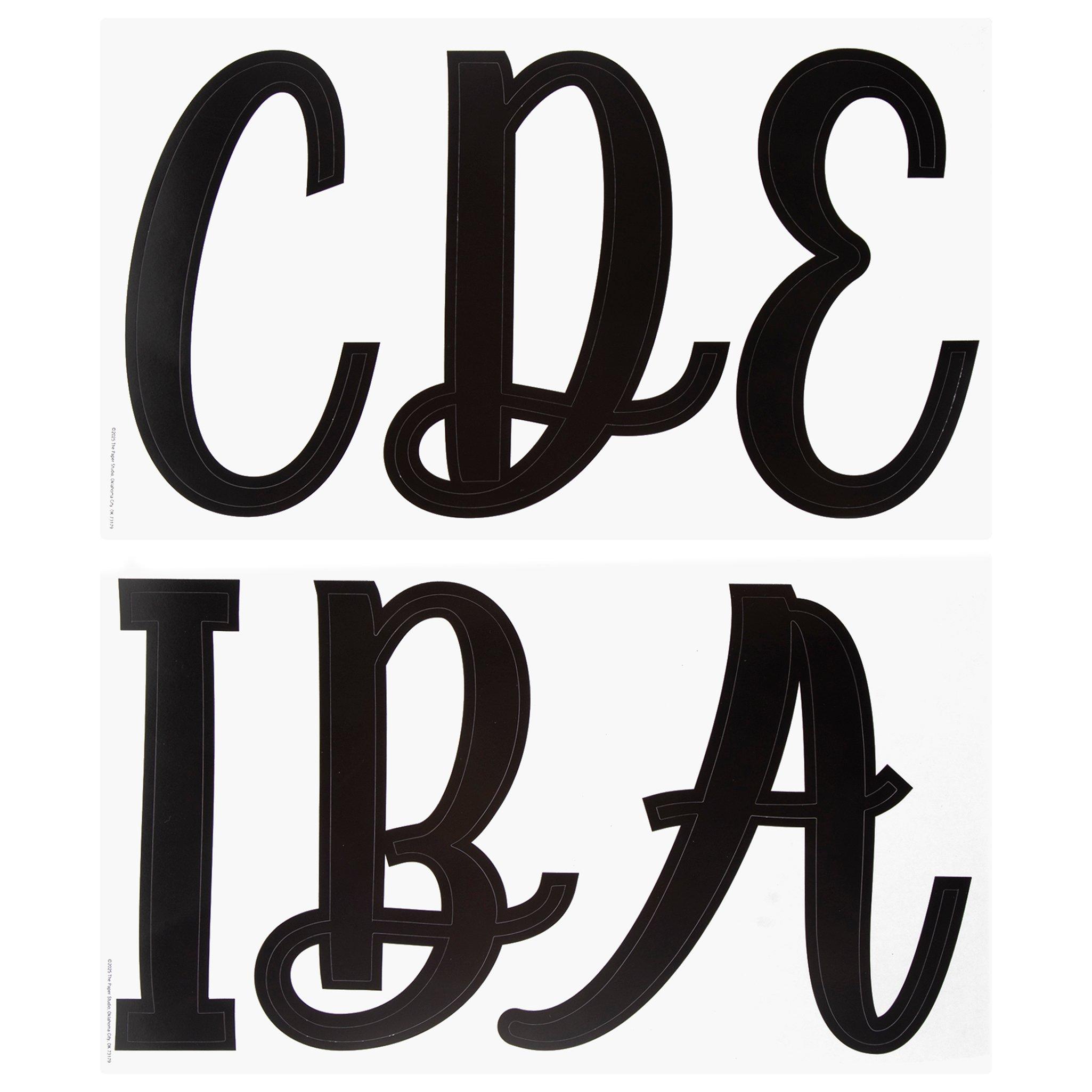 Black Script Alphabet Stickers - 6" | Hobby Lobby | 2598183