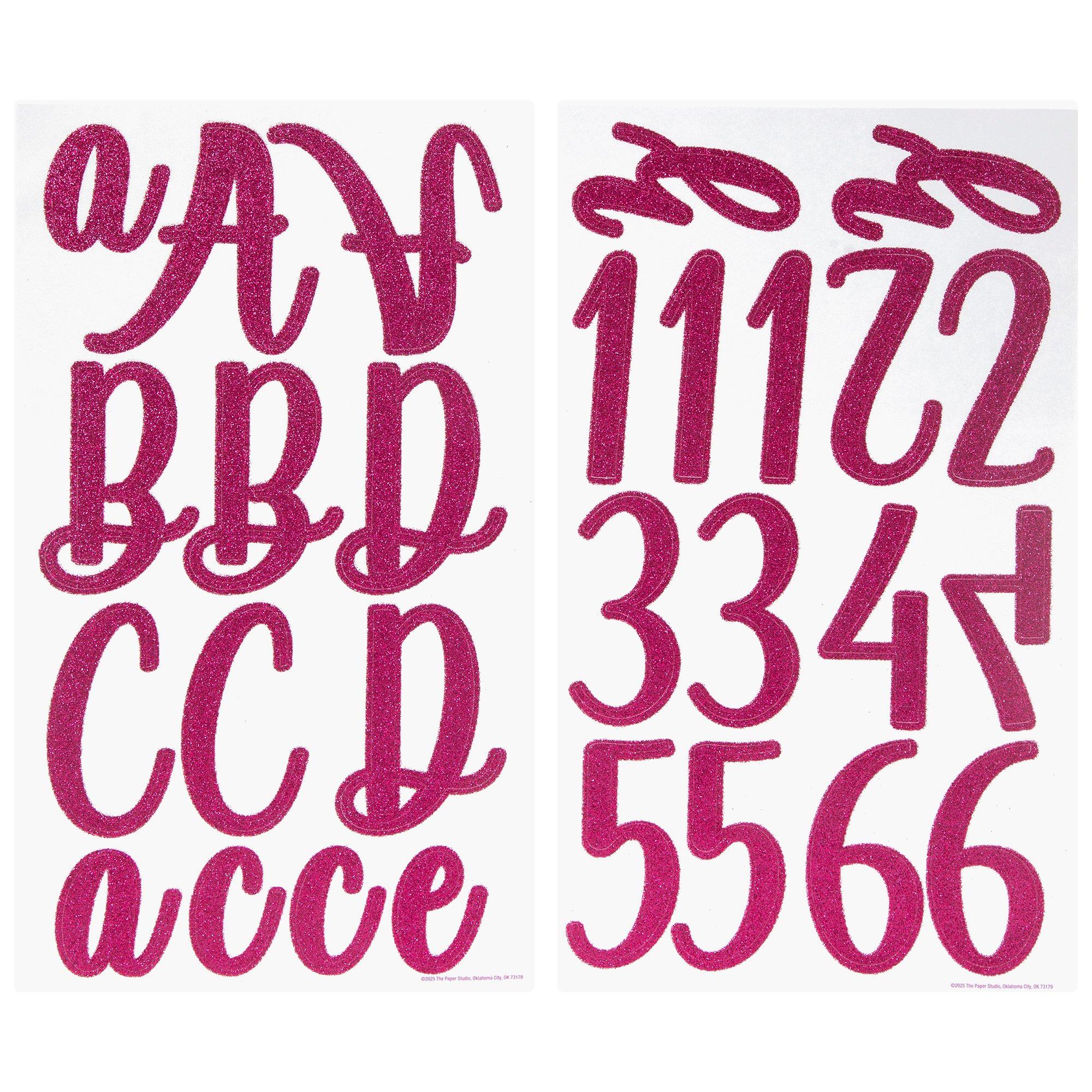Glitter Script Alphabet Stickers - 3" | Hobby Lobby | 2599033