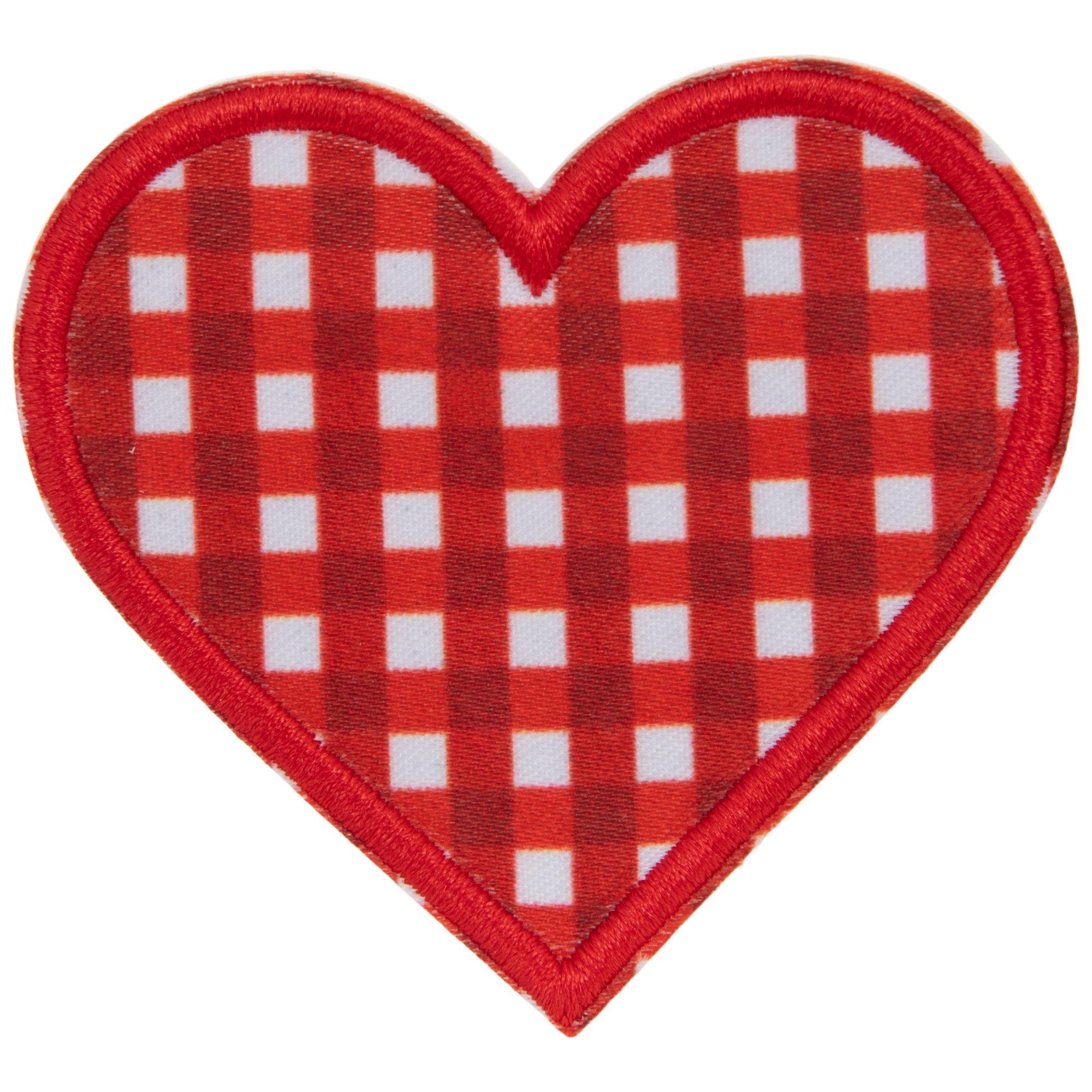 Gingham Heart Iron-On & Sticker Patch | Hobby Lobby | 2602365