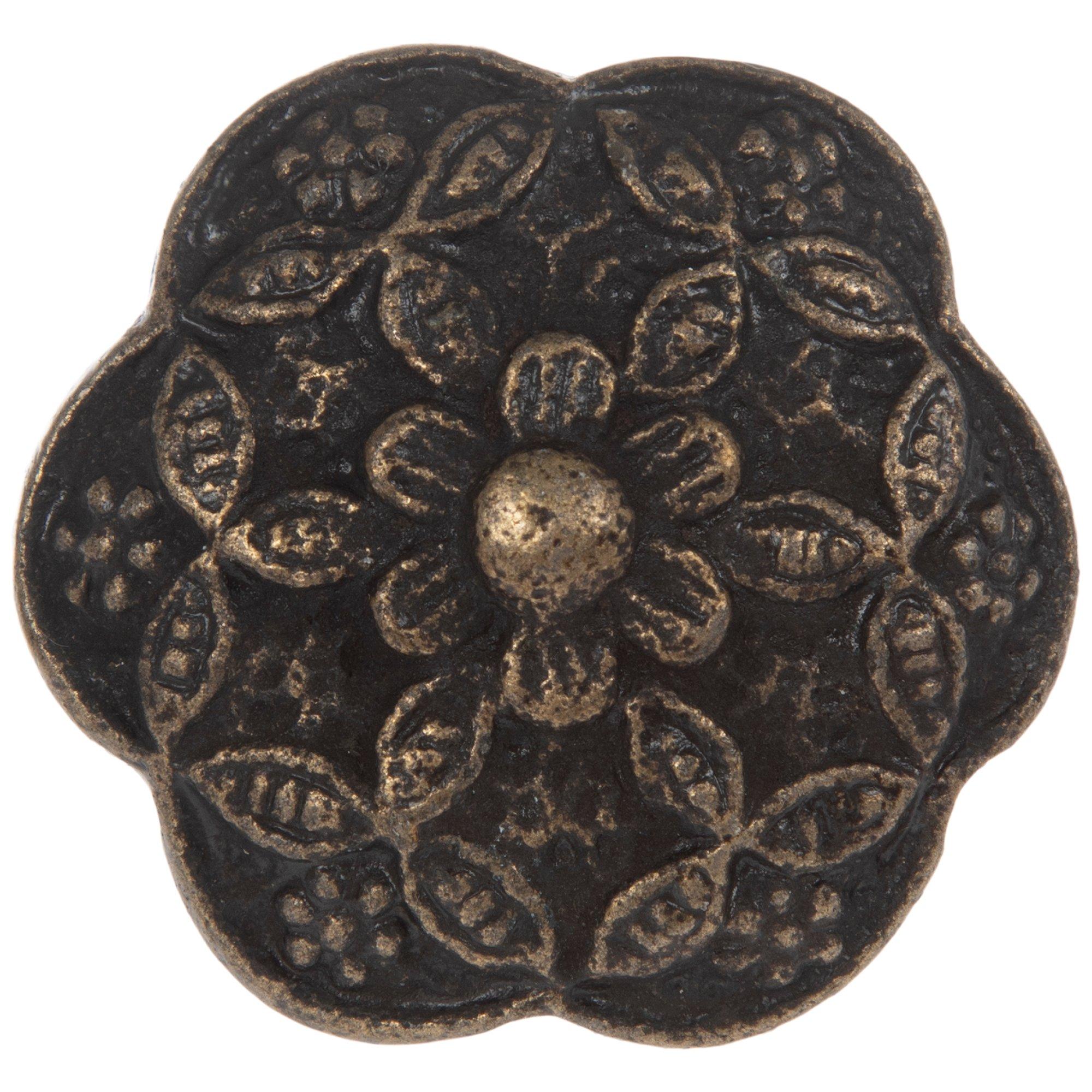 Antique Bronze Engraved Flower Knob | Hobby Lobby | 2605921