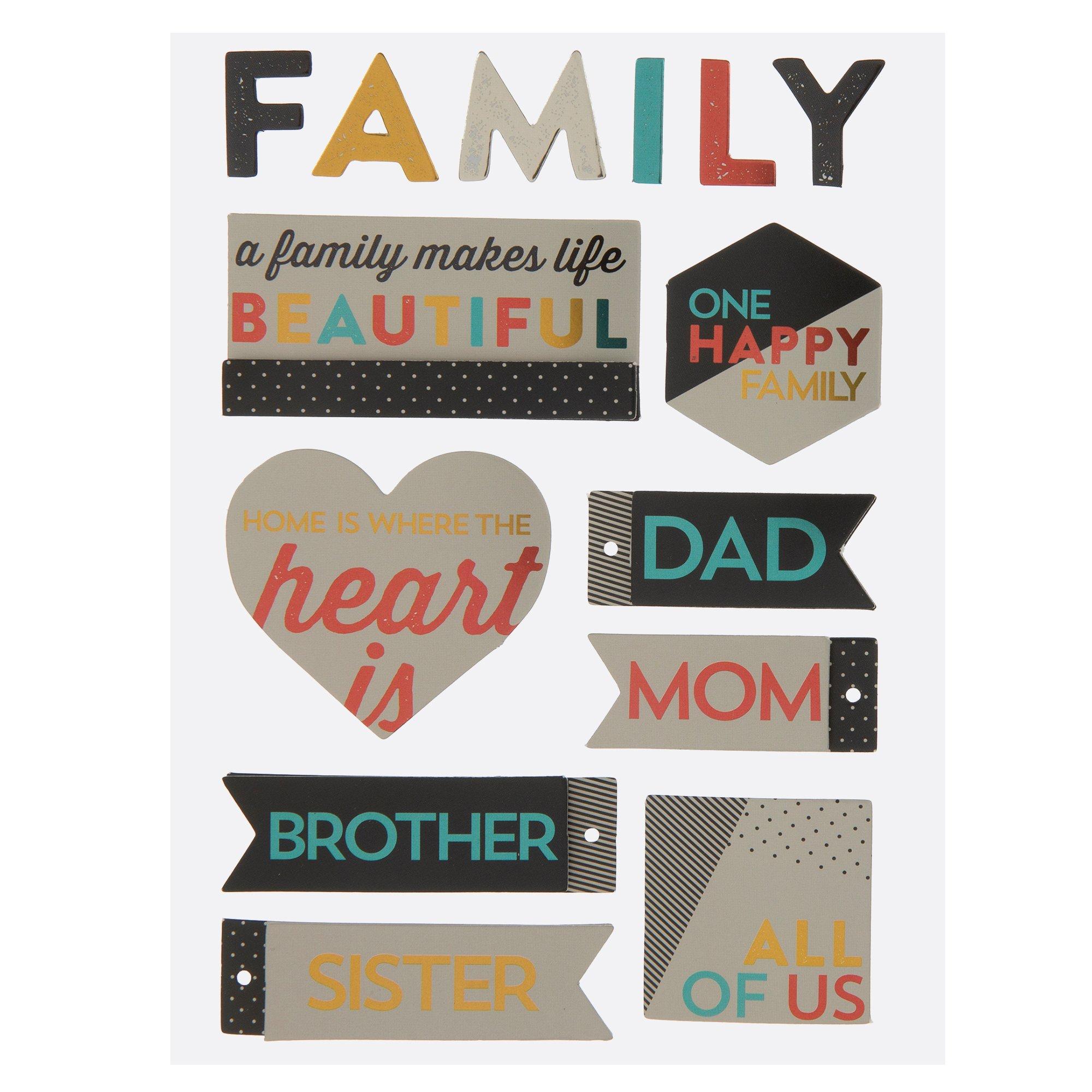Family 3D Stickers | Hobby Lobby | 260752
