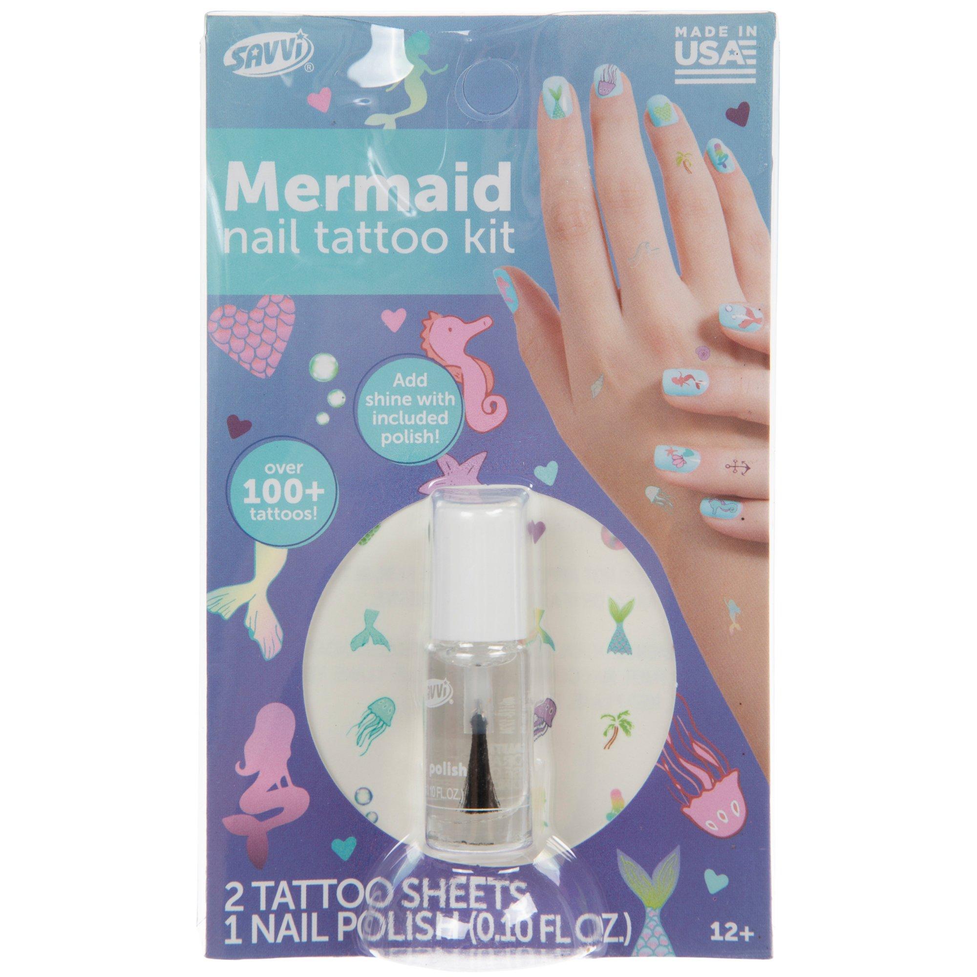 Mermaid Nail Tattoo Kit | Hobby Lobby | 2609667