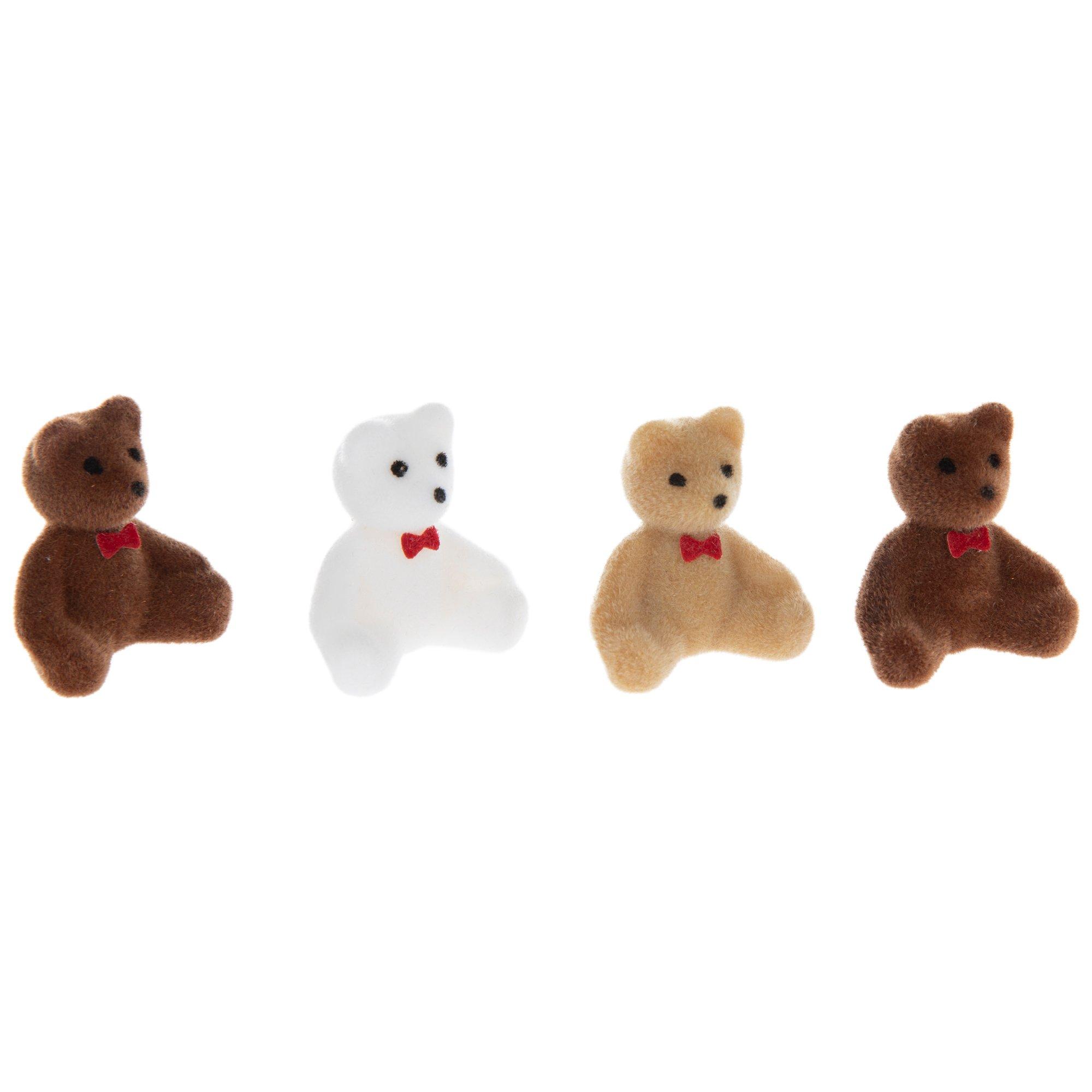 Miniature Flocked Teddy Bears | Hobby Lobby | 2610699