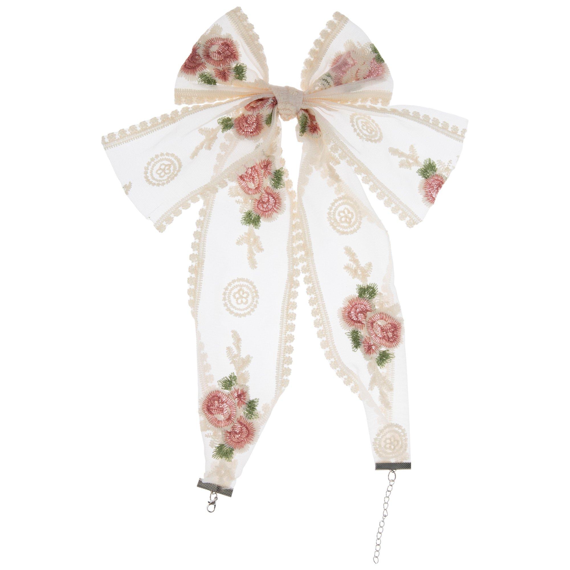 Embroidered Floral Hat Bow | Hobby Lobby | 2613933
