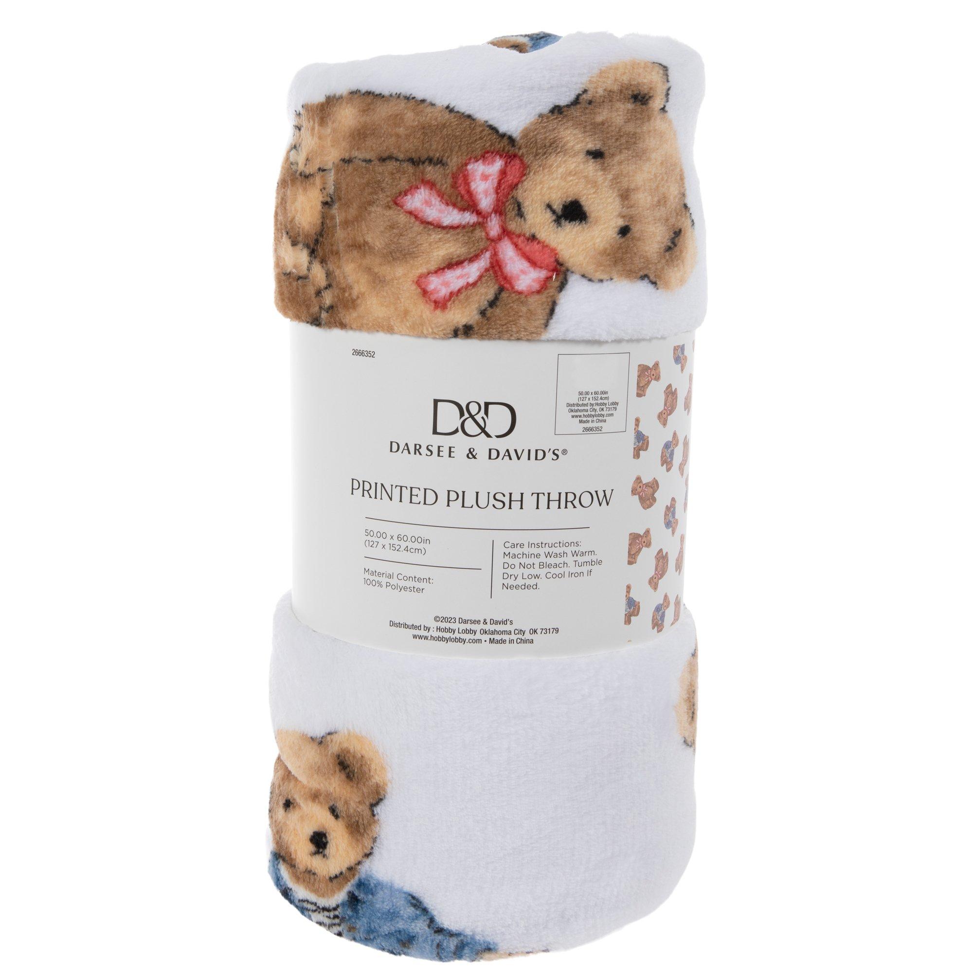 Teddy Bears Plush Throw Blanket | Hobby Lobby | 2666352