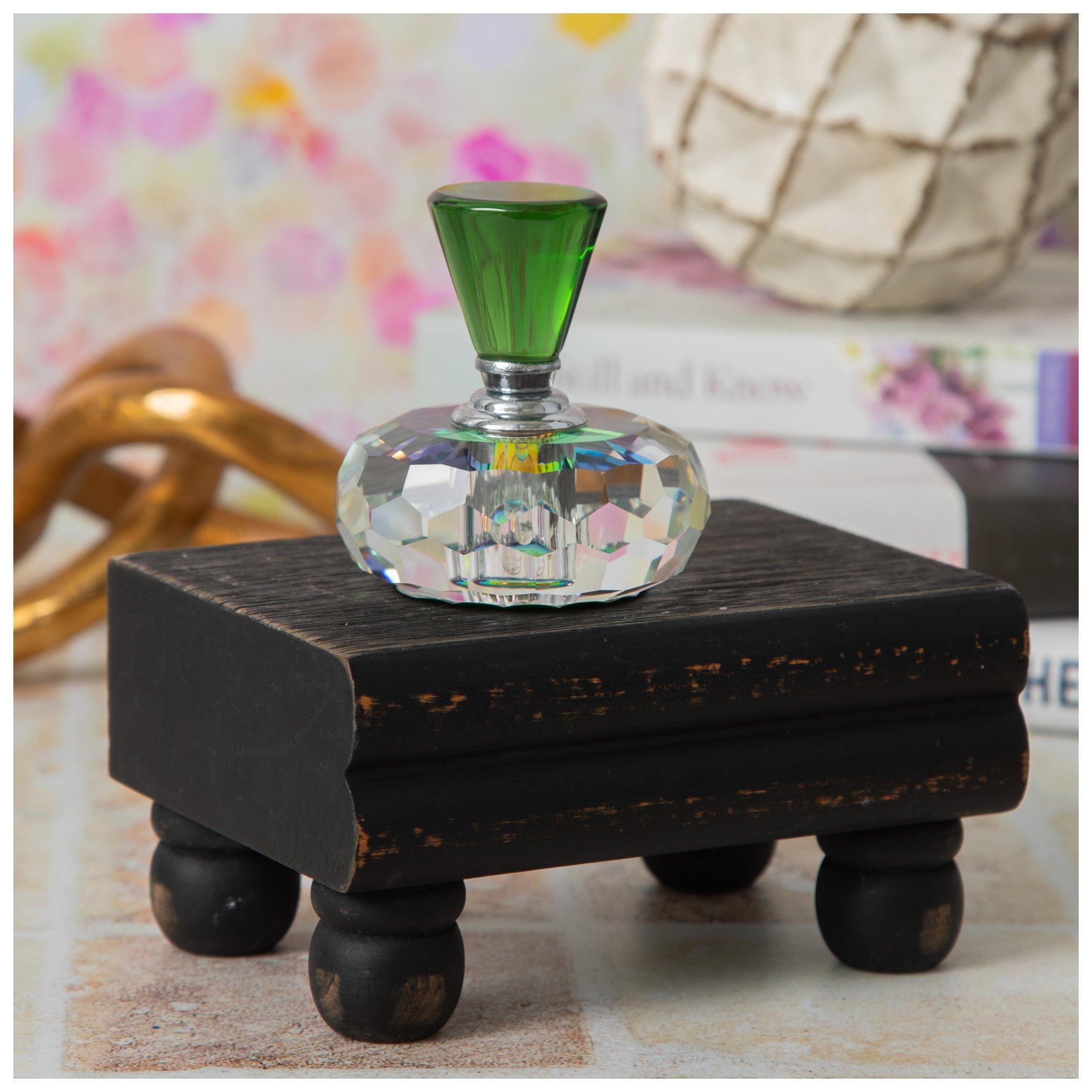 Green Faceted Glass Perfume Bottle | Hobby Lobby | 298067