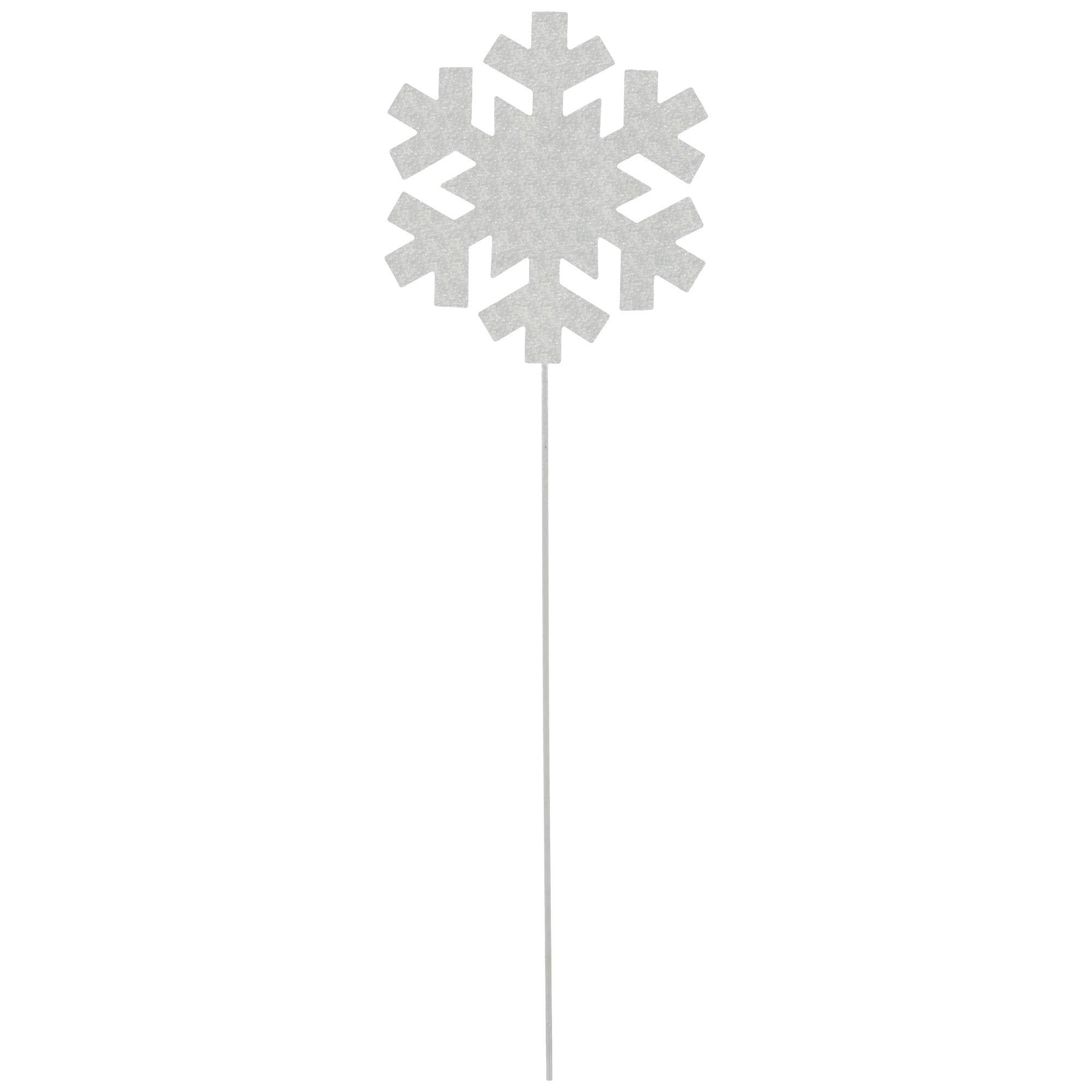 White Glitter Snowflake Metal Garden Stake | Hobby Lobby | 306105118