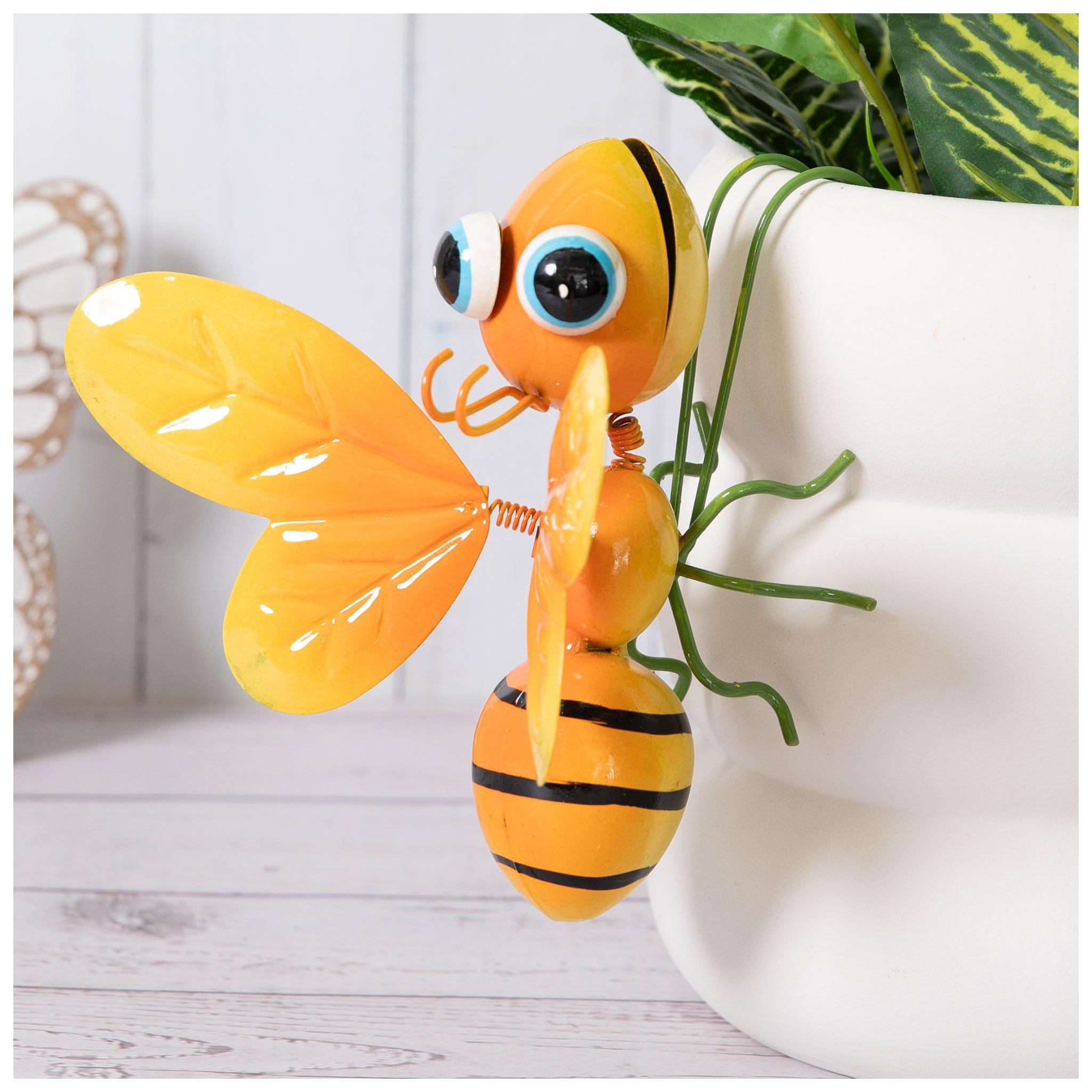 Orange Bee Metal Pot Percher | Hobby Lobby | 306309033