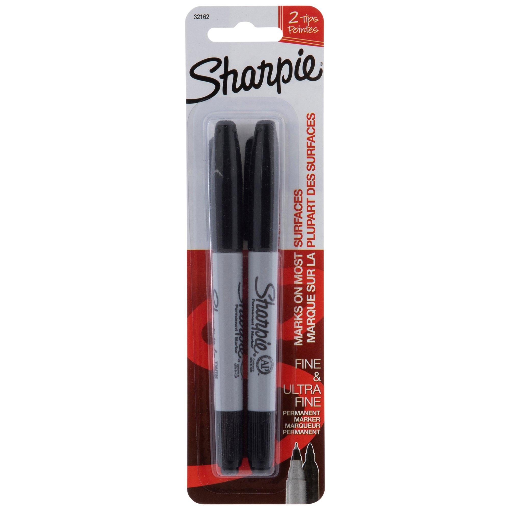 Black Twin Tip Sharpie Markers - 2 Piece Set | Hobby Lobby | 324483