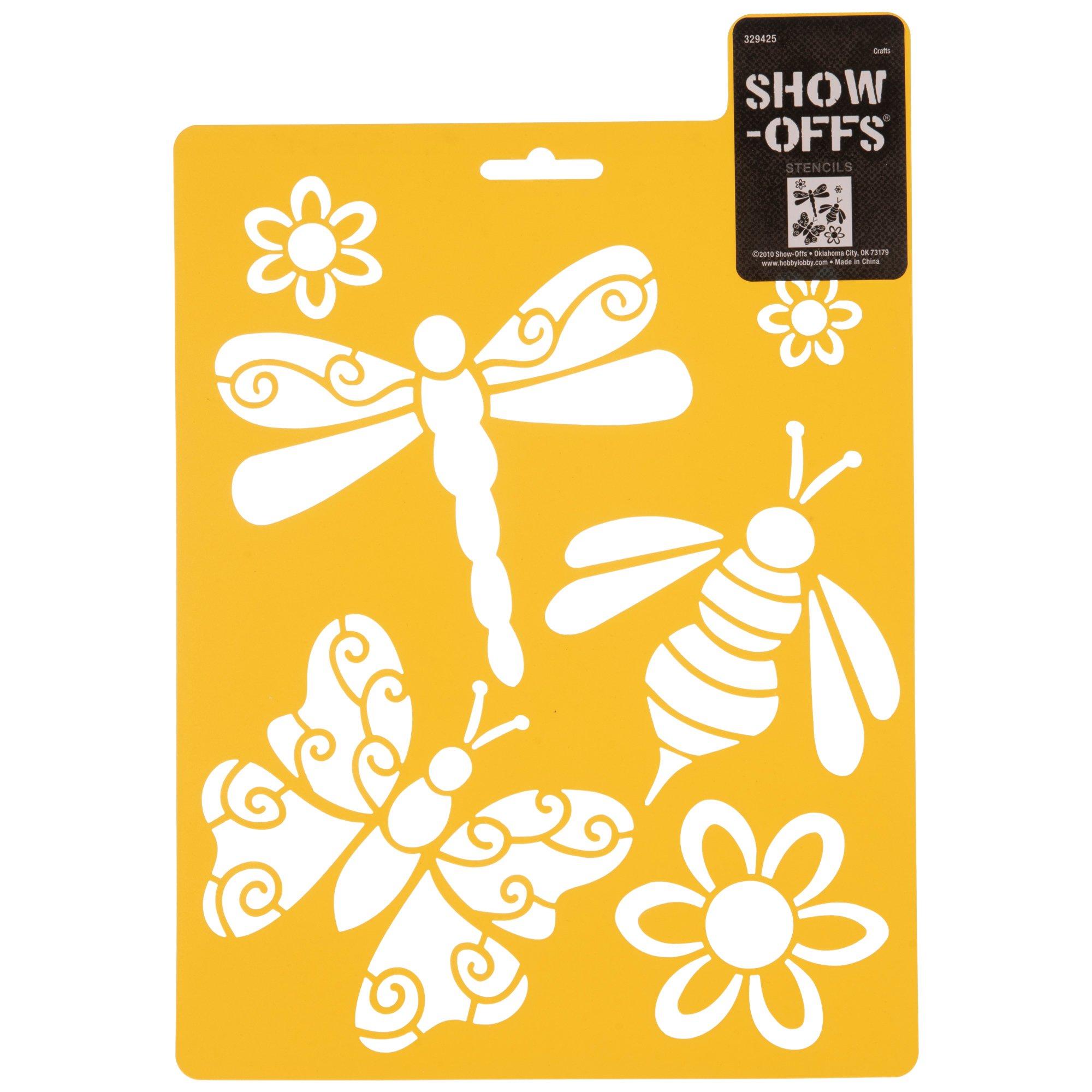 Bugs & Flowers Stencil | Hobby Lobby | 329425