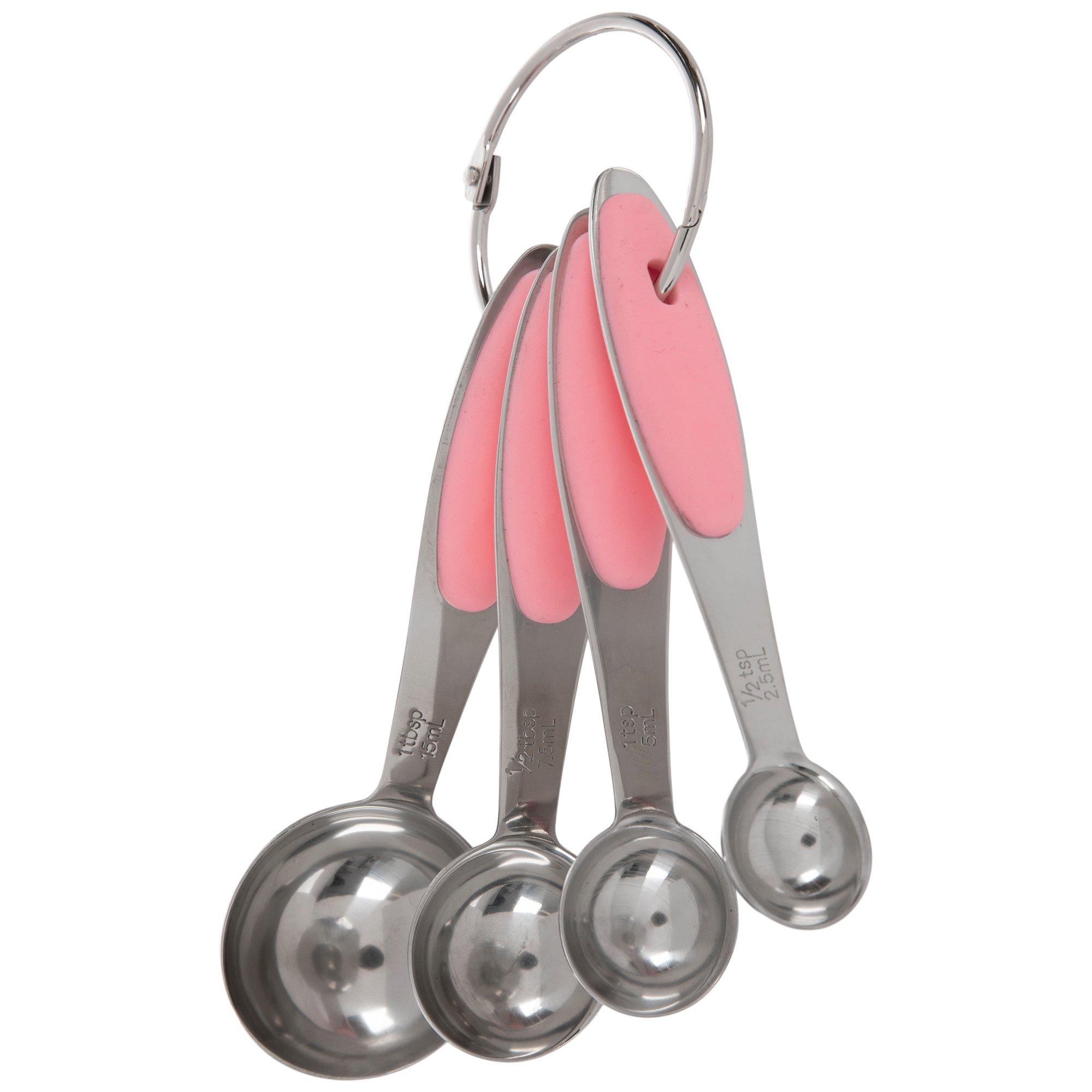 Pink & Silver Metal Measuring Spoons | Hobby Lobby | 349712