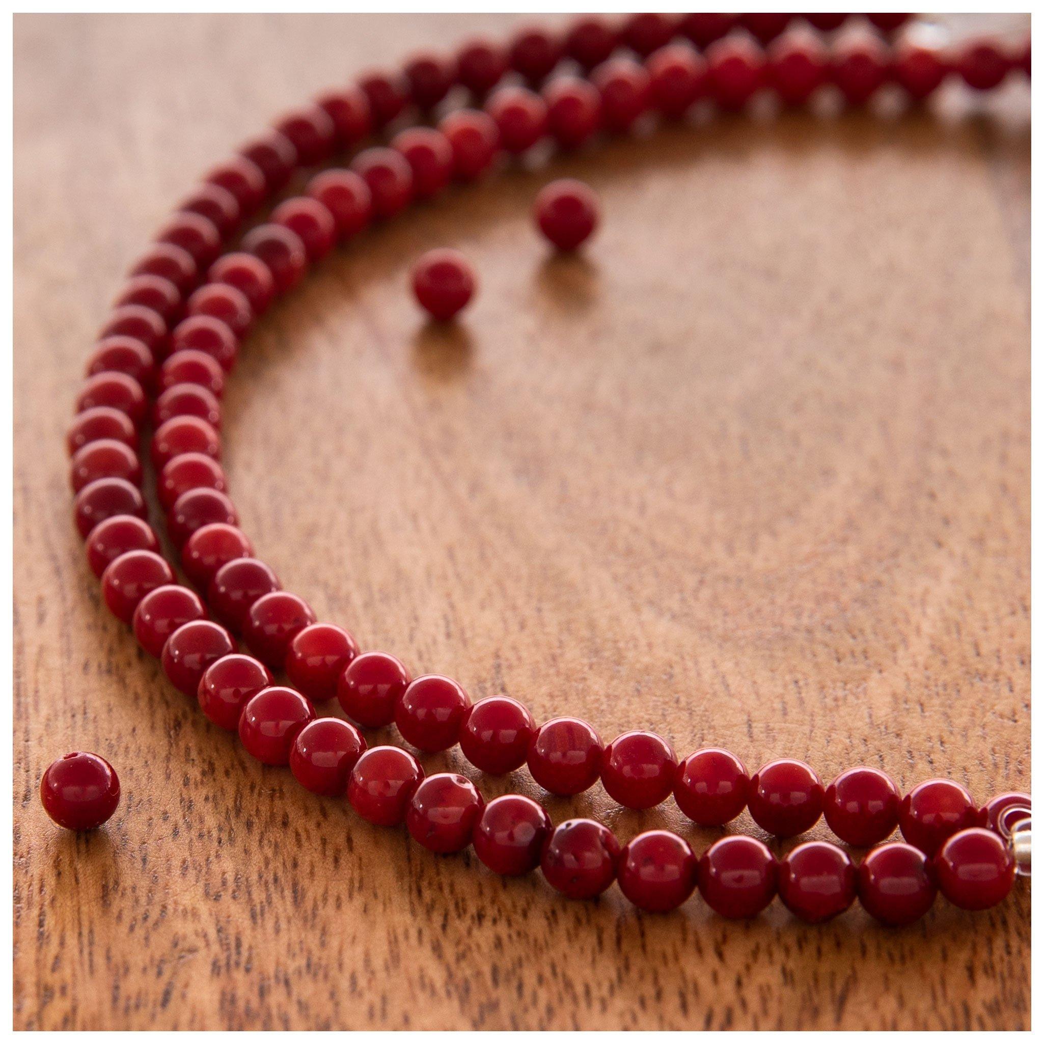 Red Dyed Bamboo Coral Round Bead Strands | Hobby Lobby | 355487