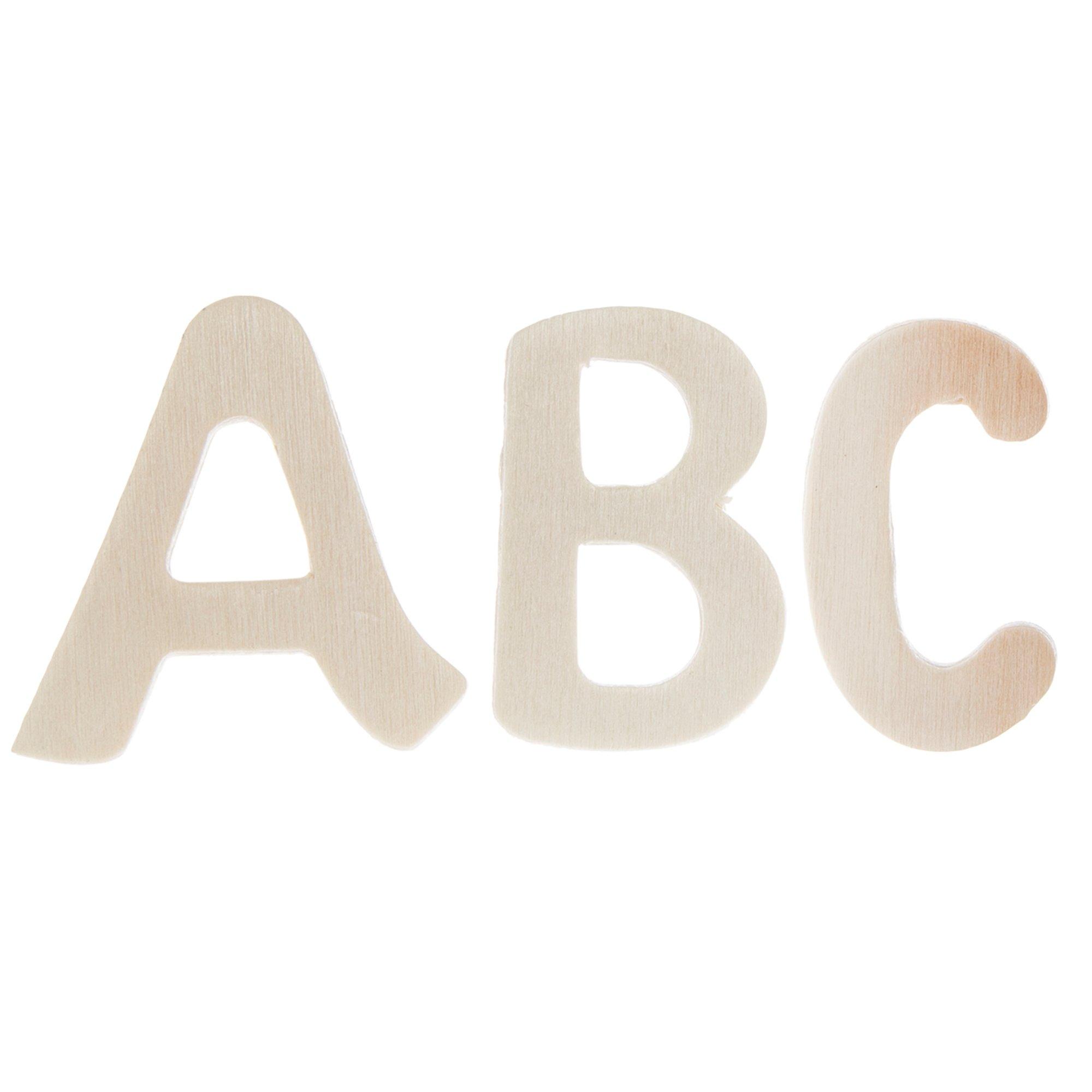Brushed Wood Letters - 1 1/4" | Hobby Lobby | 384743
