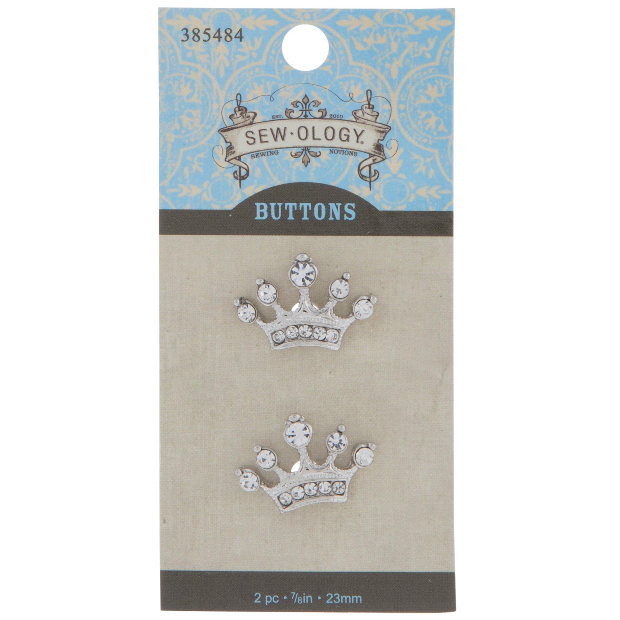 Crown Rhinestone Shank Buttons - 23mm | Hobby Lobby | 385484