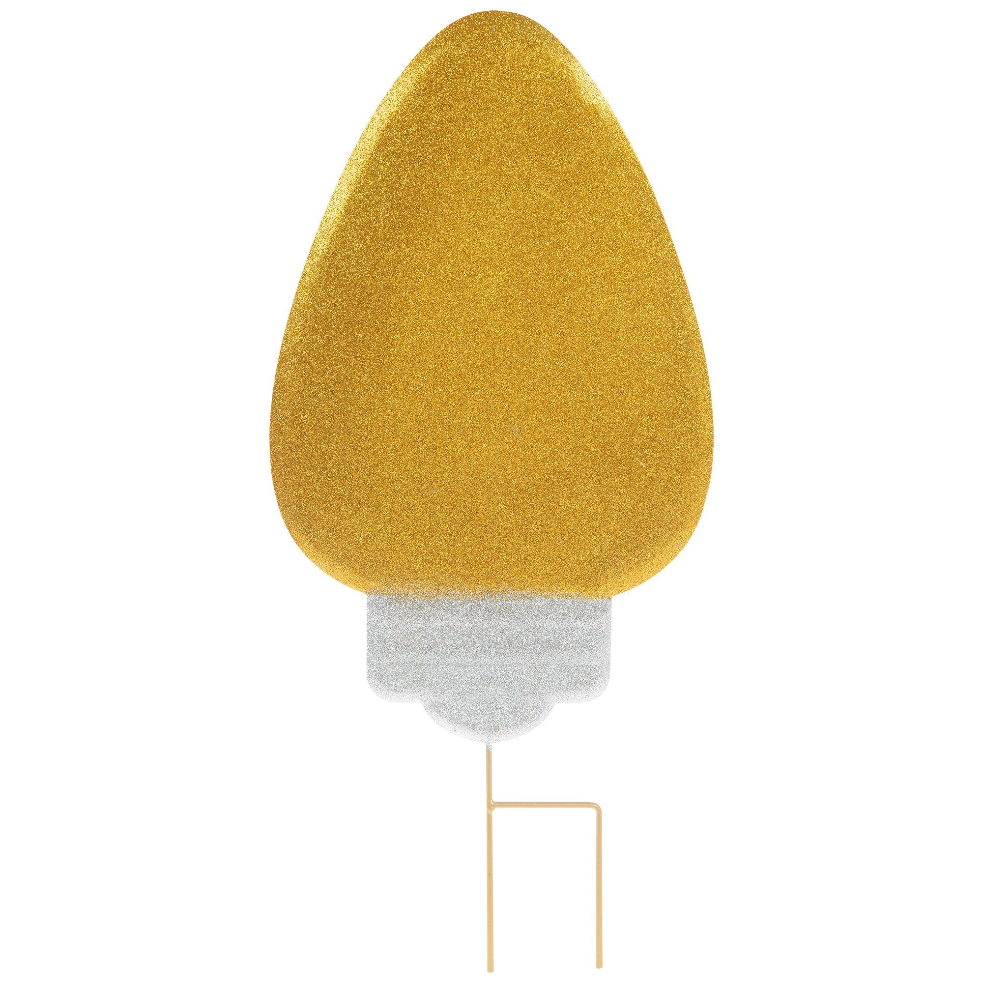Glitter Light Bulb Garden Stake | Hobby Lobby | 406105555