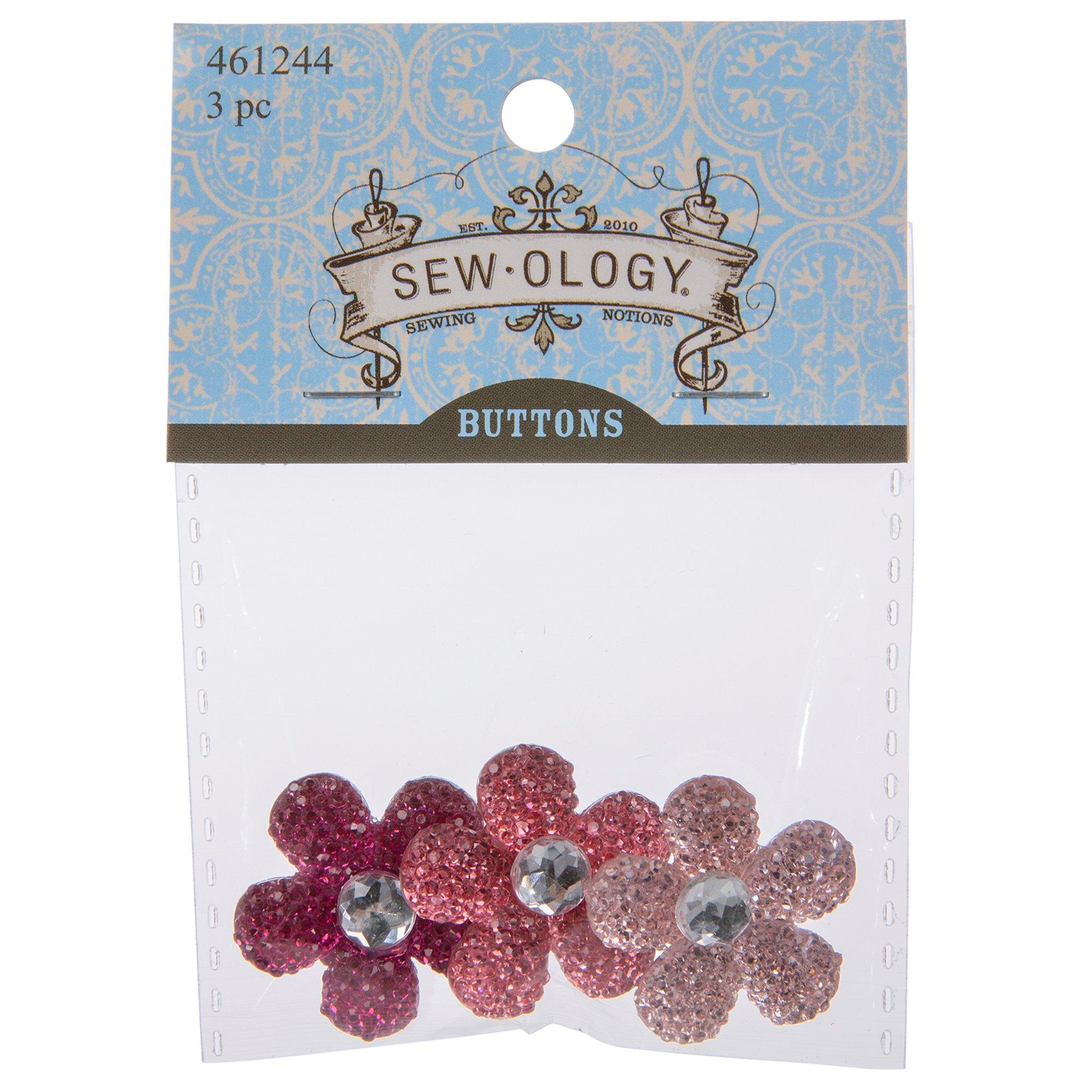 Gem Flower Shank Buttons - 28mm | Hobby Lobby | 461244