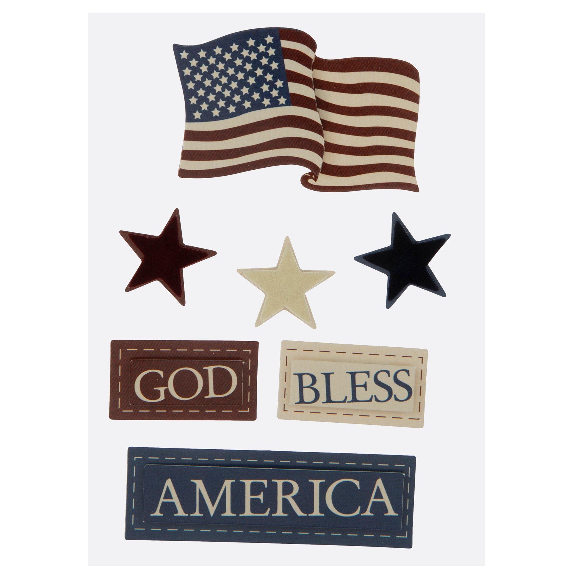 God Bless America 3D Stickers | Hobby Lobby | 471367