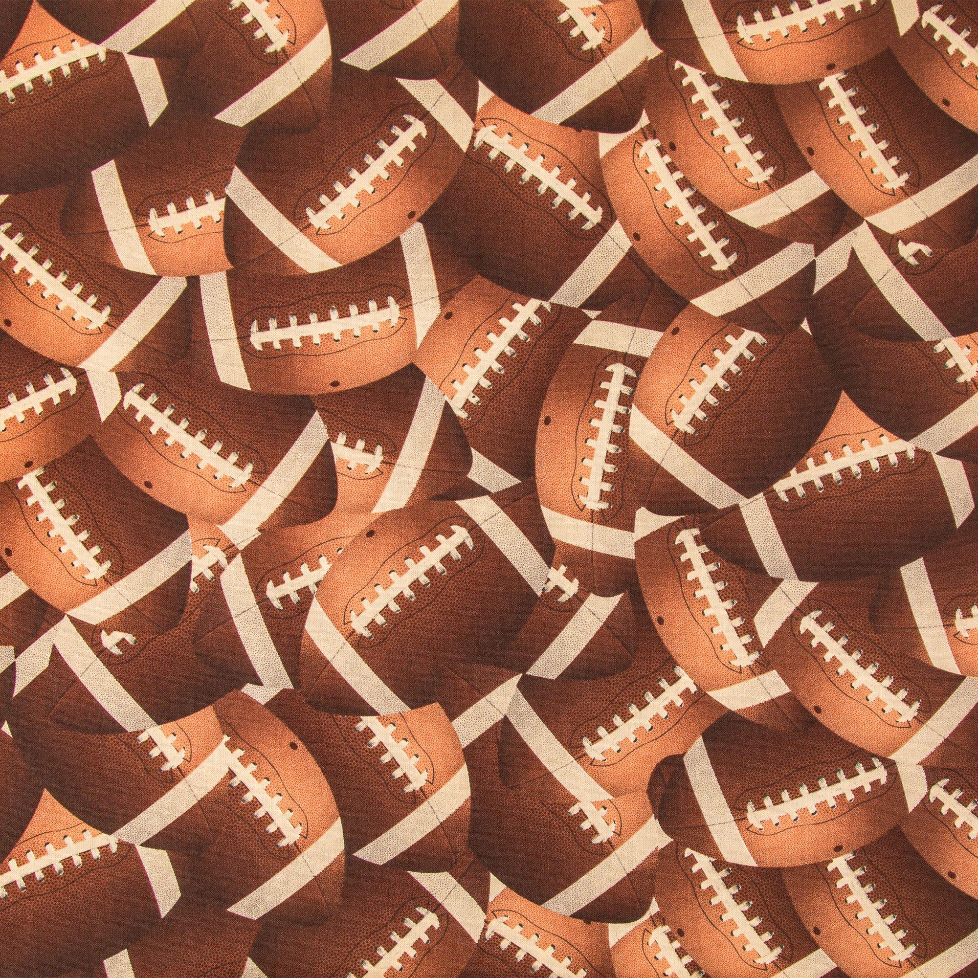 Footballs Cotton Calico Fabric | Hobby Lobby | 496489
