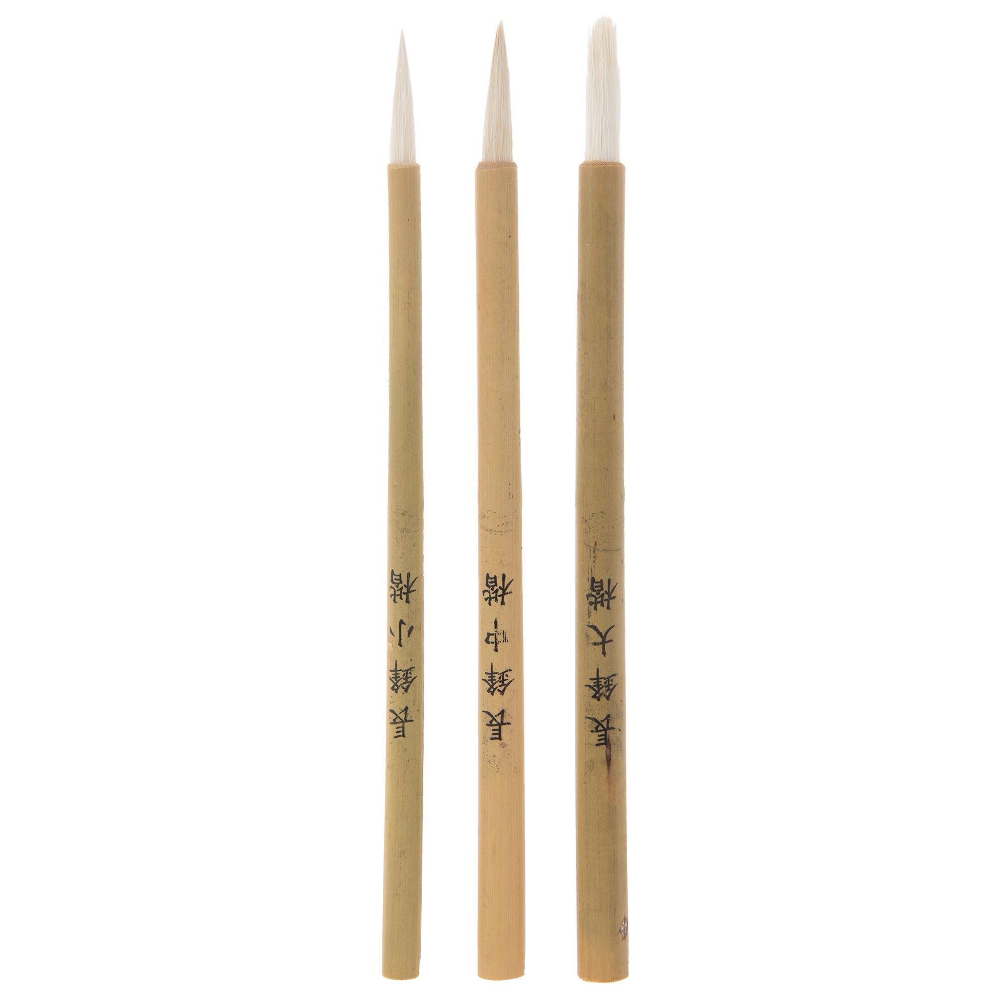 Curate + Colour Bamboo Paint Brushes - 3 Piece Set | Hobby Lobby | 501353