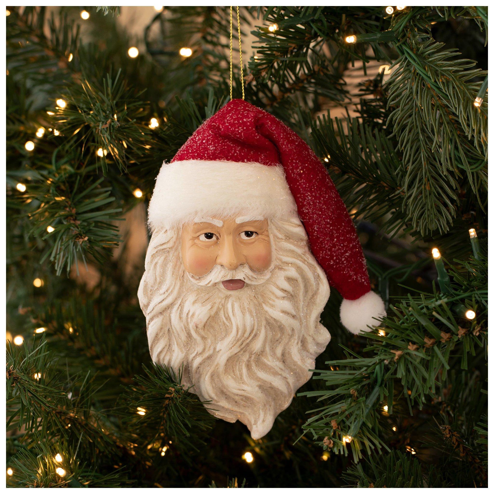 Glitter Santa Head Ornament | Hobby Lobby | 5036819