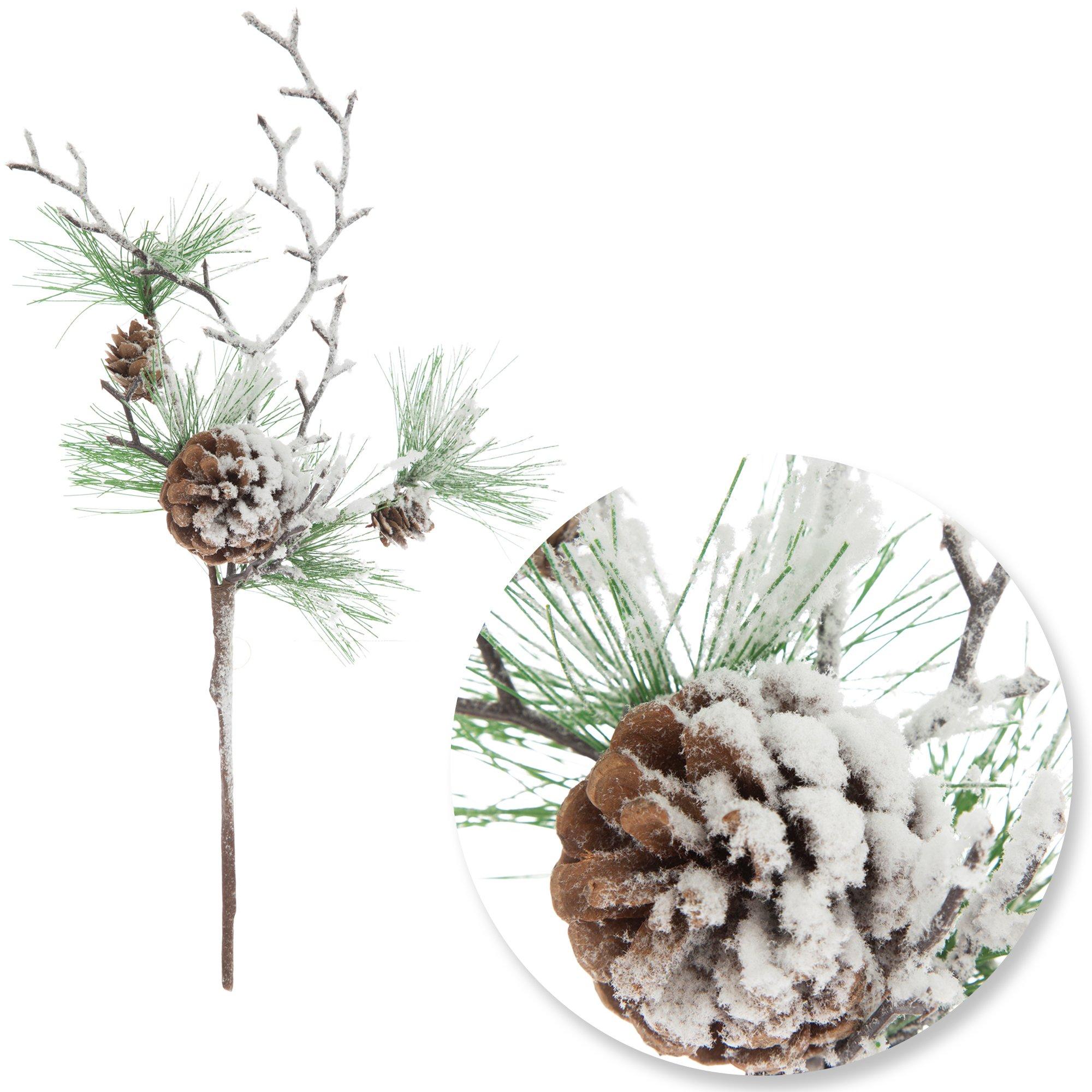 Flocked Pine & Pinecone Pick | Hobby Lobby | 5073408