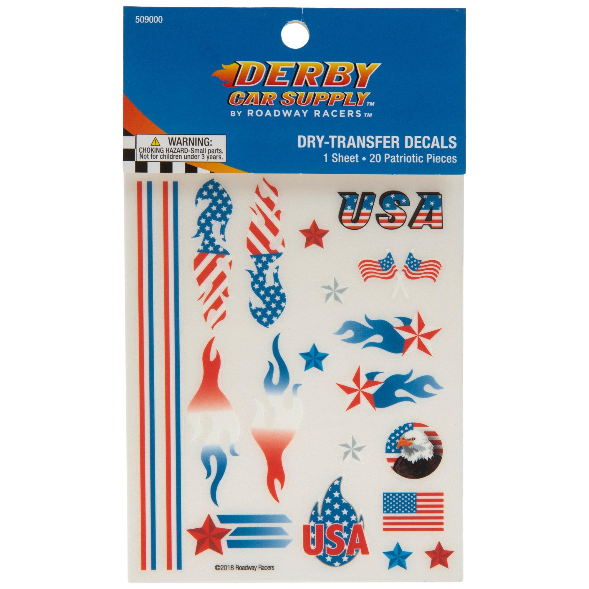 Patriotic Derby Car Dry-Transfer Decals | Hobby Lobby | 509000