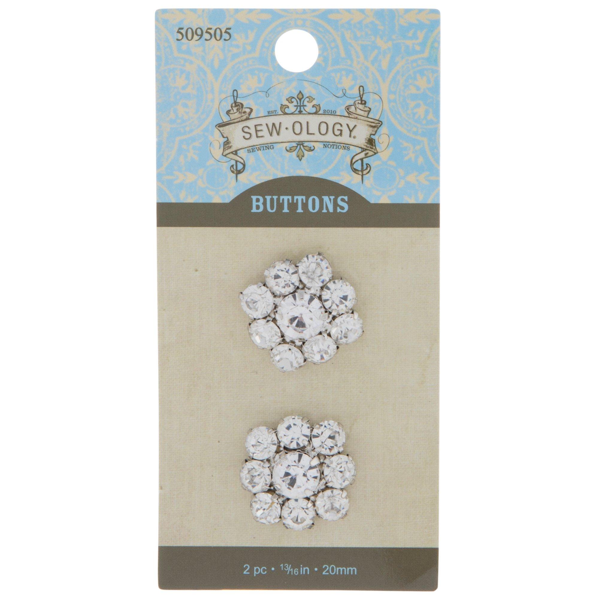 Rhinestone Daisy Shank Buttons - 20mm | Hobby Lobby | 509505