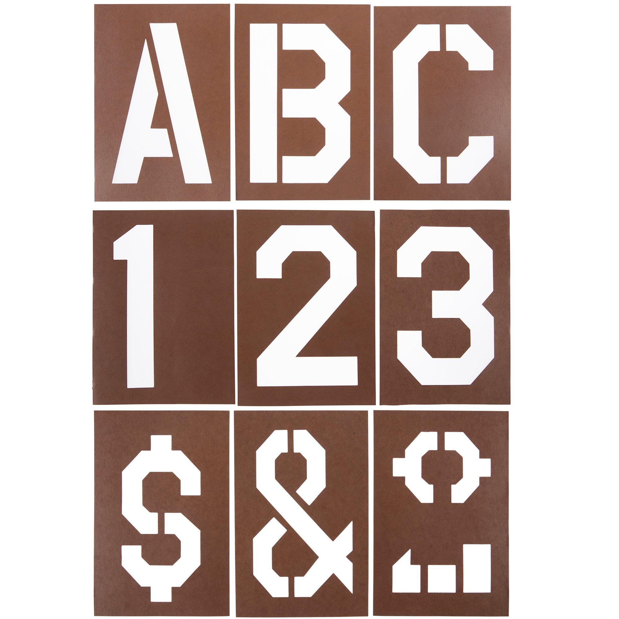 Laminated Oilboard Letter & Number Stencils | Hobby Lobby | 511246