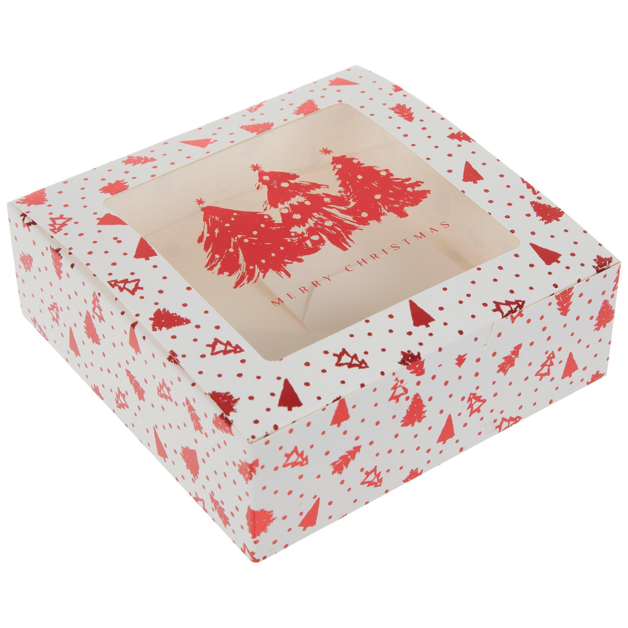 Red Foil Christmas Trees Treat Boxes | Hobby Lobby | 5115753