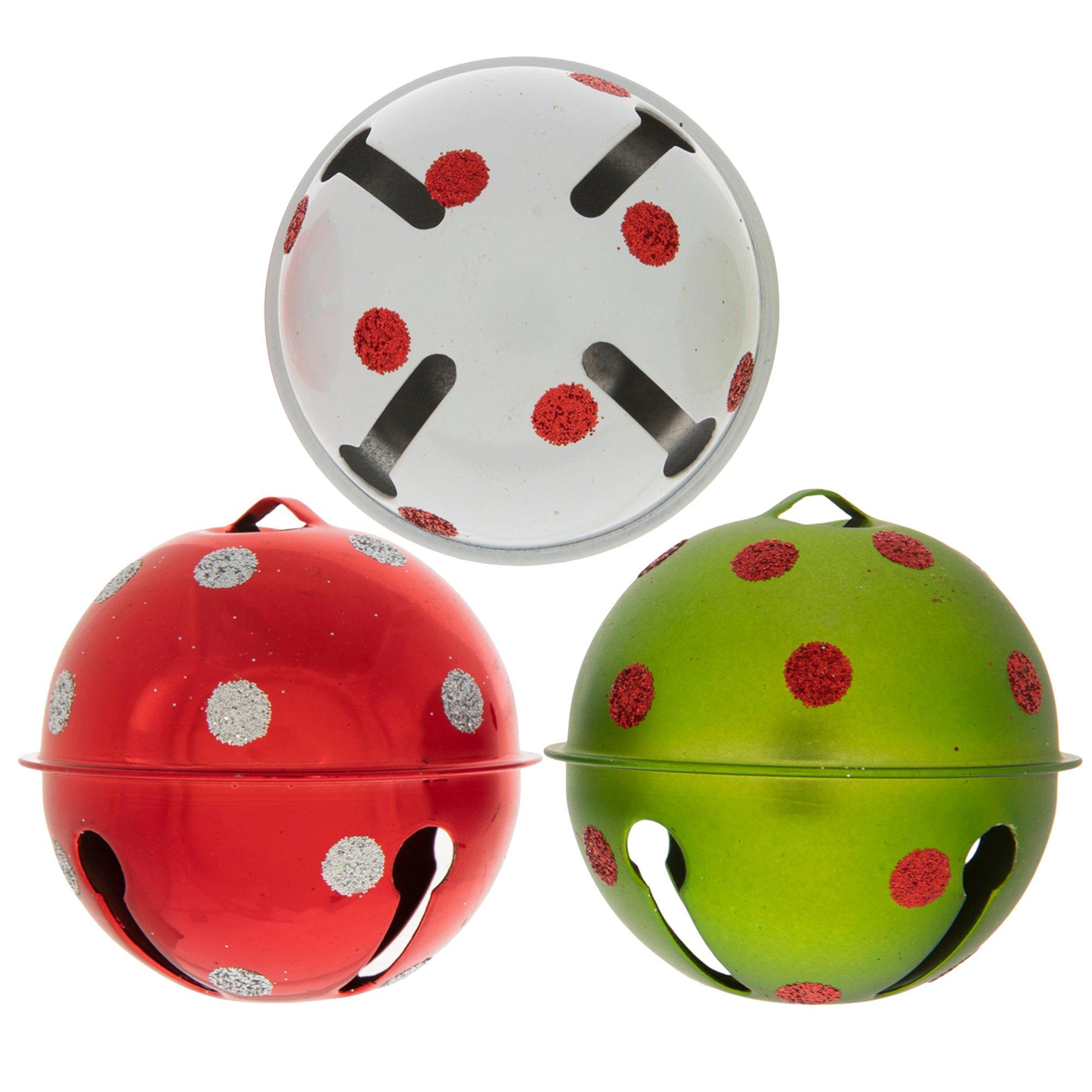 Red, White & Green Polka Dot Jingle Bells | Hobby Lobby | 5122213