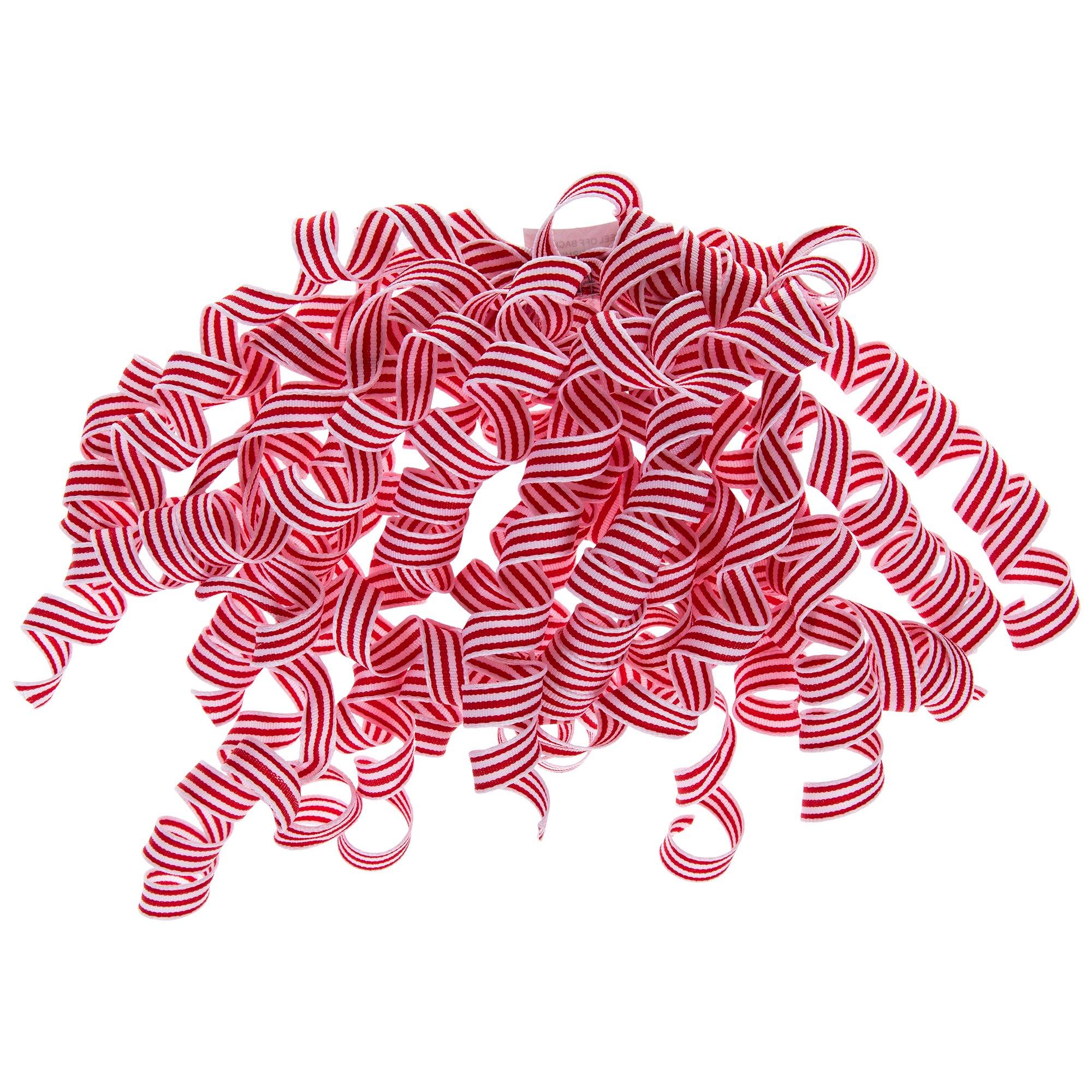 Red & White Striped Curly Bows | Hobby Lobby | 5126156