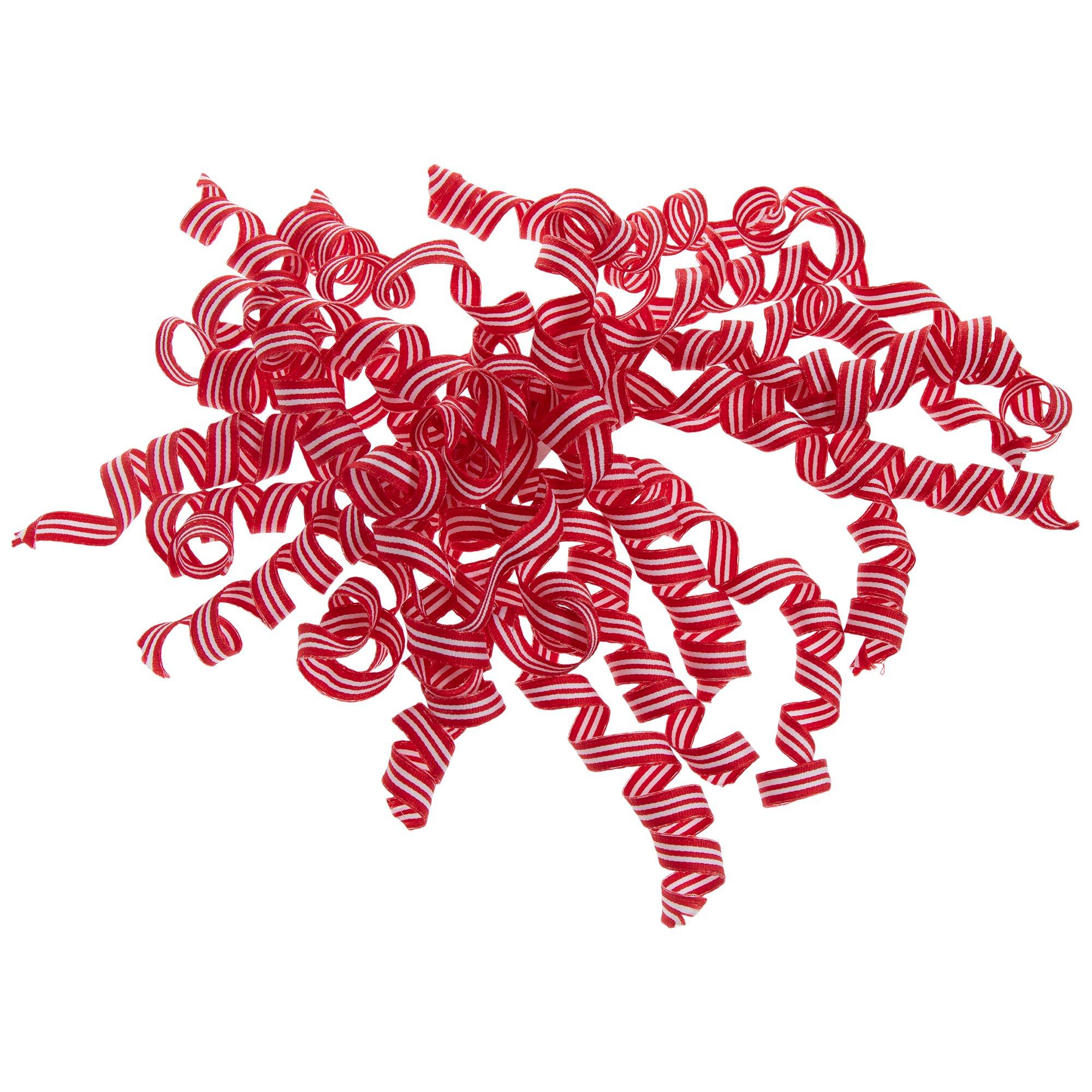 Red & White Striped Curly Bows | Hobby Lobby | 5126156