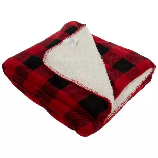 Red & Black Buffalo Check Throw Blanket | Hobby Lobby | 5158712 Red & Black Buffalo Check Throw Blanket | Hobby Lobby | 5158712