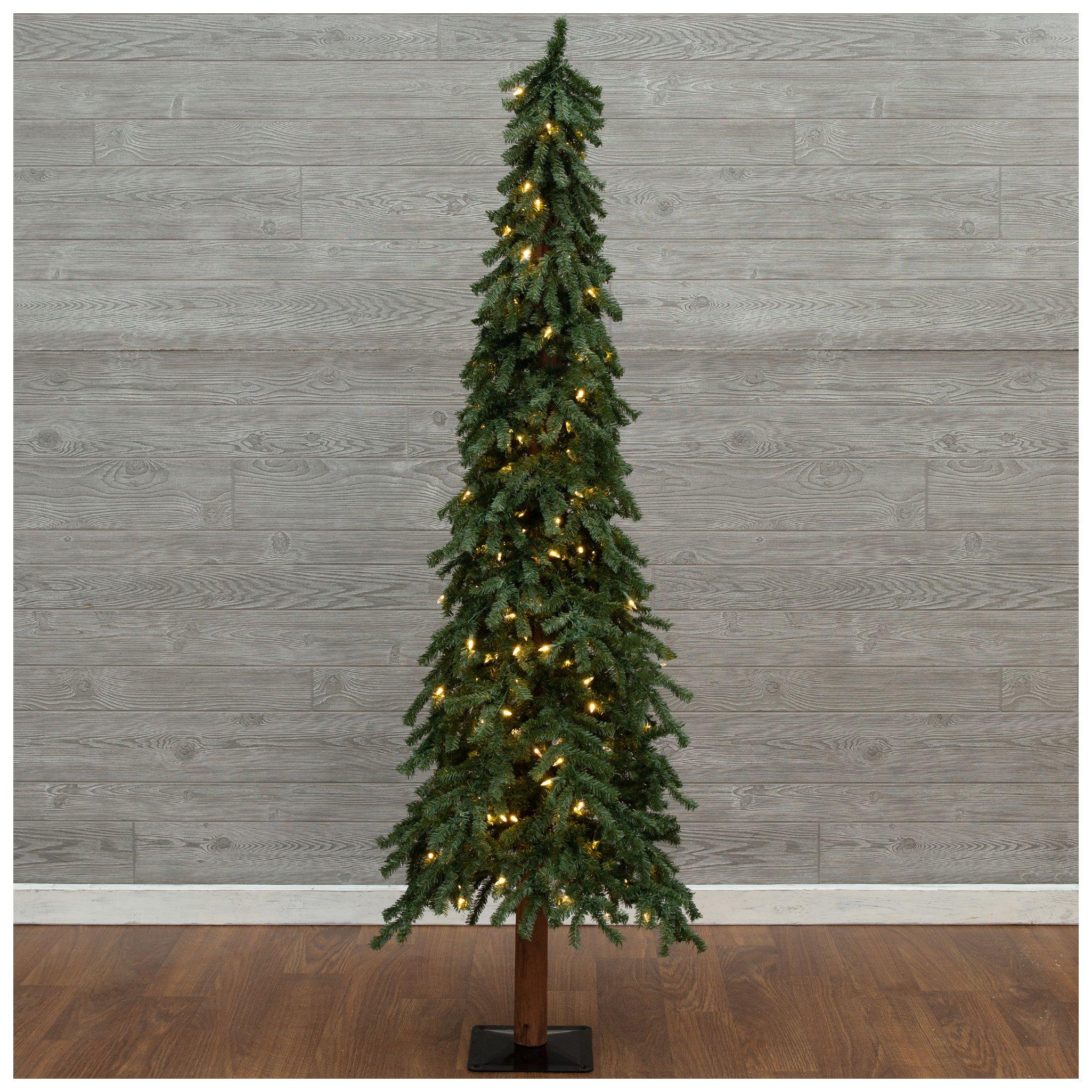 Narrow Alpine Pre-Lit Christmas Tree - 6 ft | Hobby Lobby | 5172382