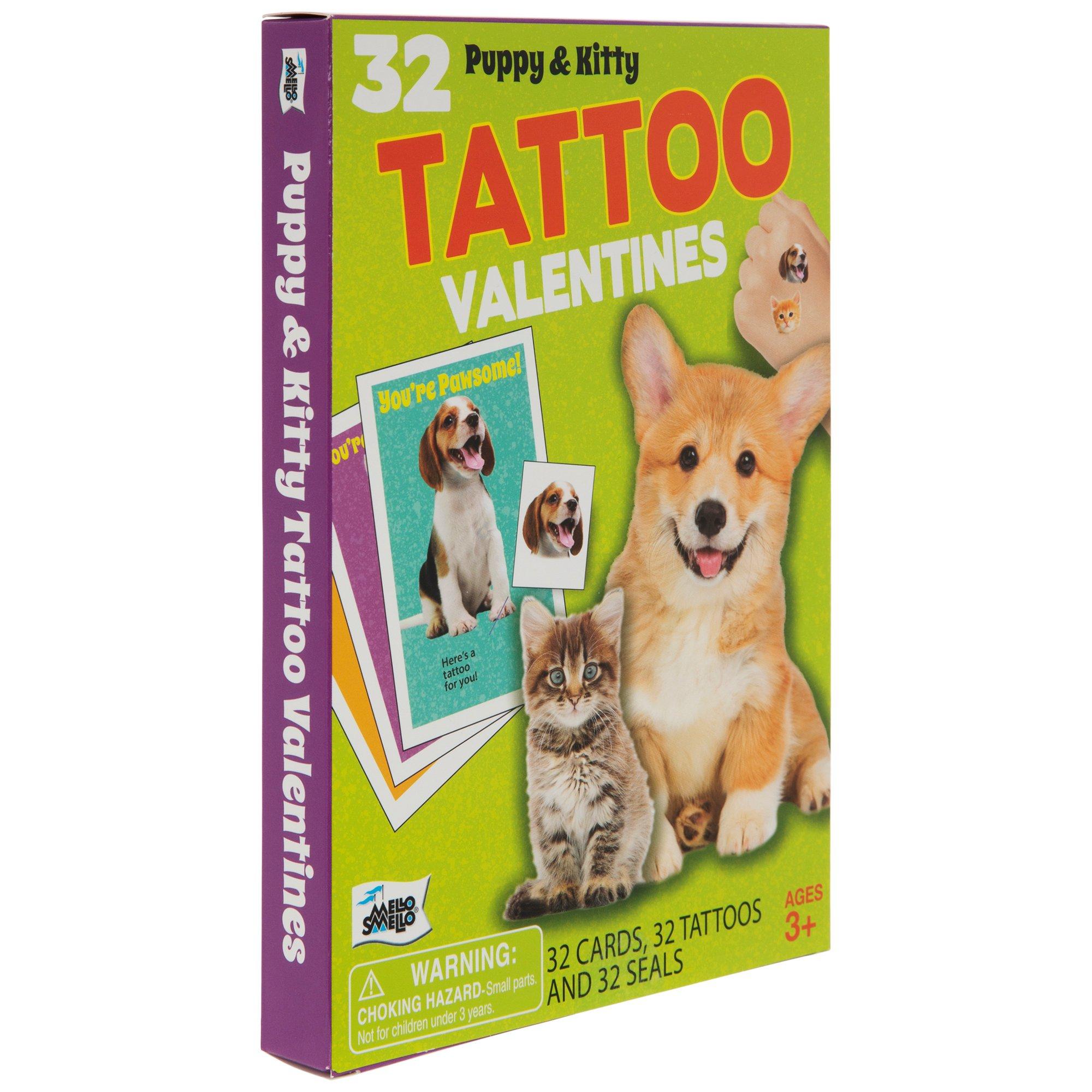 Puppy & Kitty Tattoo Valentines | Hobby Lobby | 5214853
