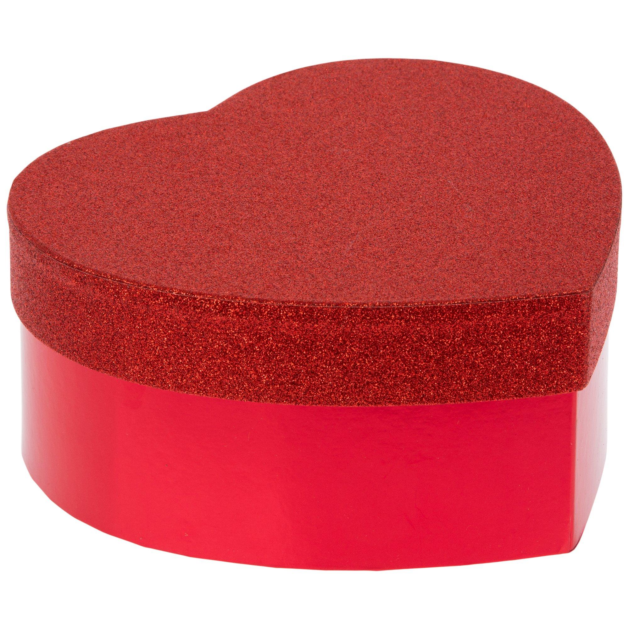 Red Glitter Heart Box | Hobby Lobby | 5218136