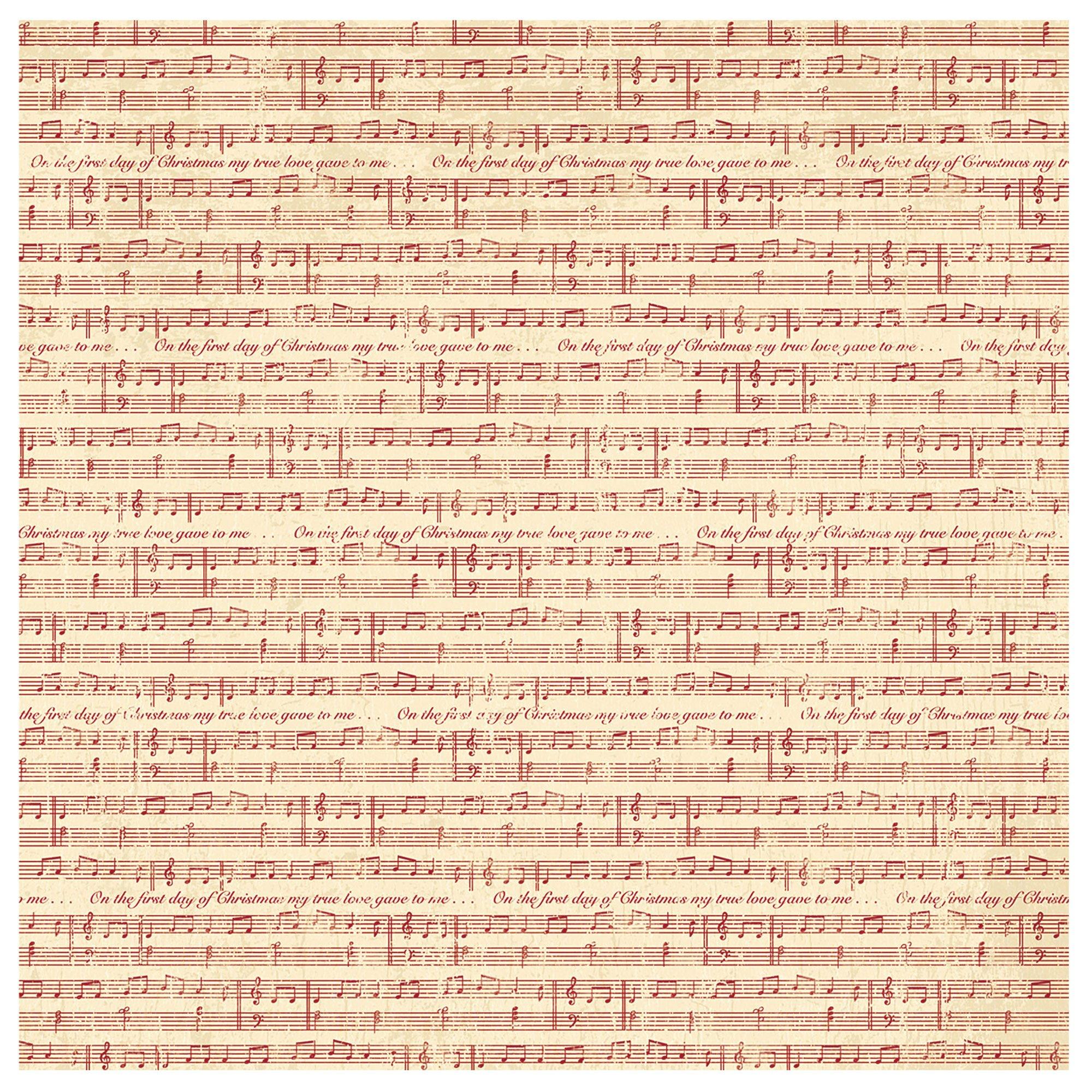 Christmas Sheet Music Scrapbook Paper - 12" x 12" | Hobby Lobby | 523613